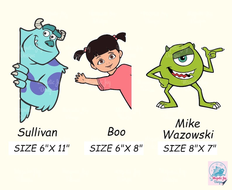 Monsters Inc. Disney Inspired Cruise Door Magnets/ Boo - Etsy