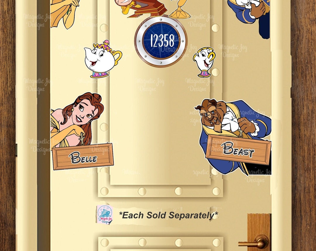 Beauty & the Beast PERSONALIZED Disney Inspired Cruise Door Magnets ...