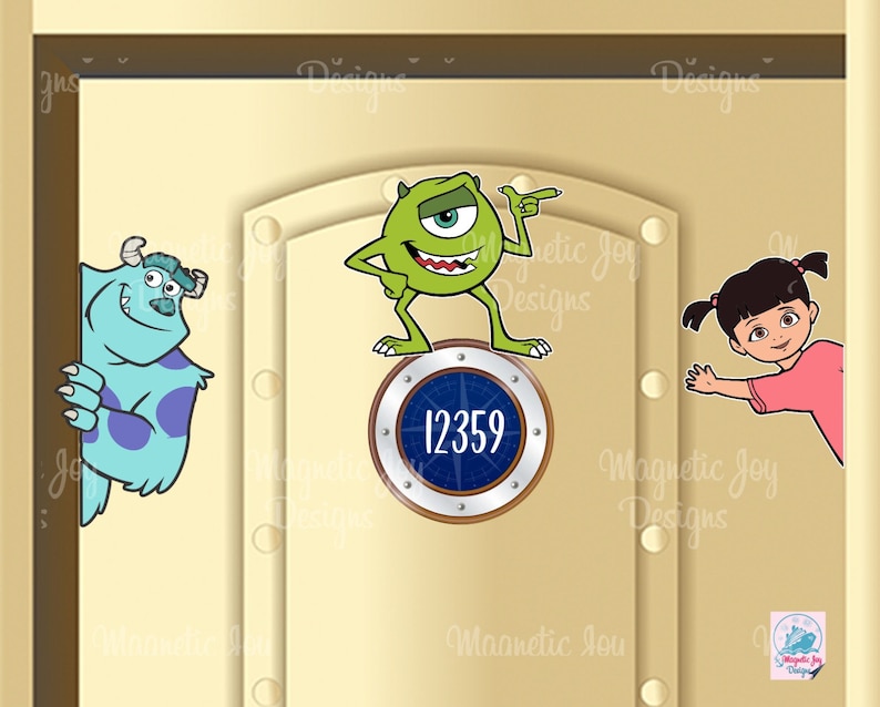 Monsters Inc. Disney Inspired Cruise Door Magnets/ Boo - Etsy