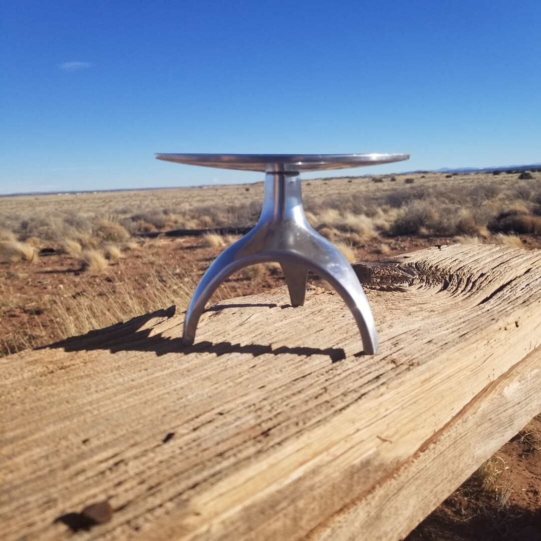 Mid Century Atomic Modernist Cast Aluminum Candle Holder Art Sculpture ...