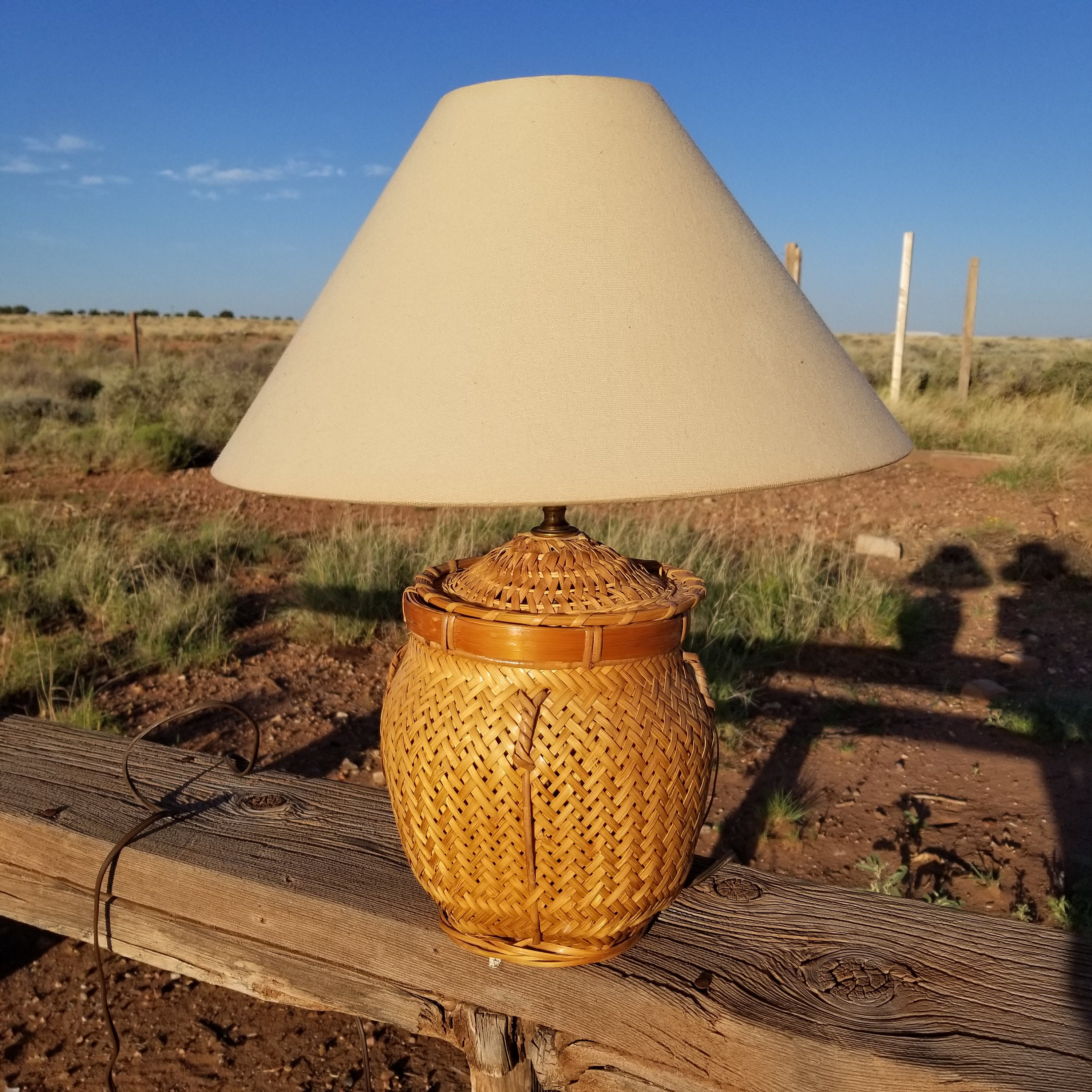 Asian Basket Lamp Conversion Authentic Vintage Basket With Lid - Etsy