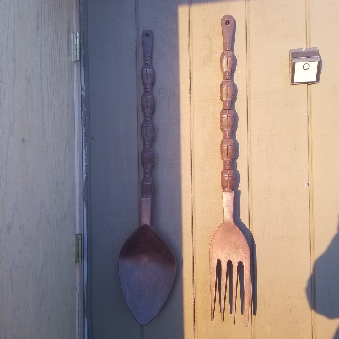 Tiki Totem Mid Century Totem Spoon Fork Large Barware - Etsy