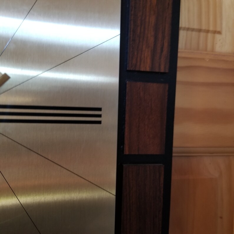 Mid Century Modern Iconic Seth Thomas Faux Rosewood Clock. Cubism ...