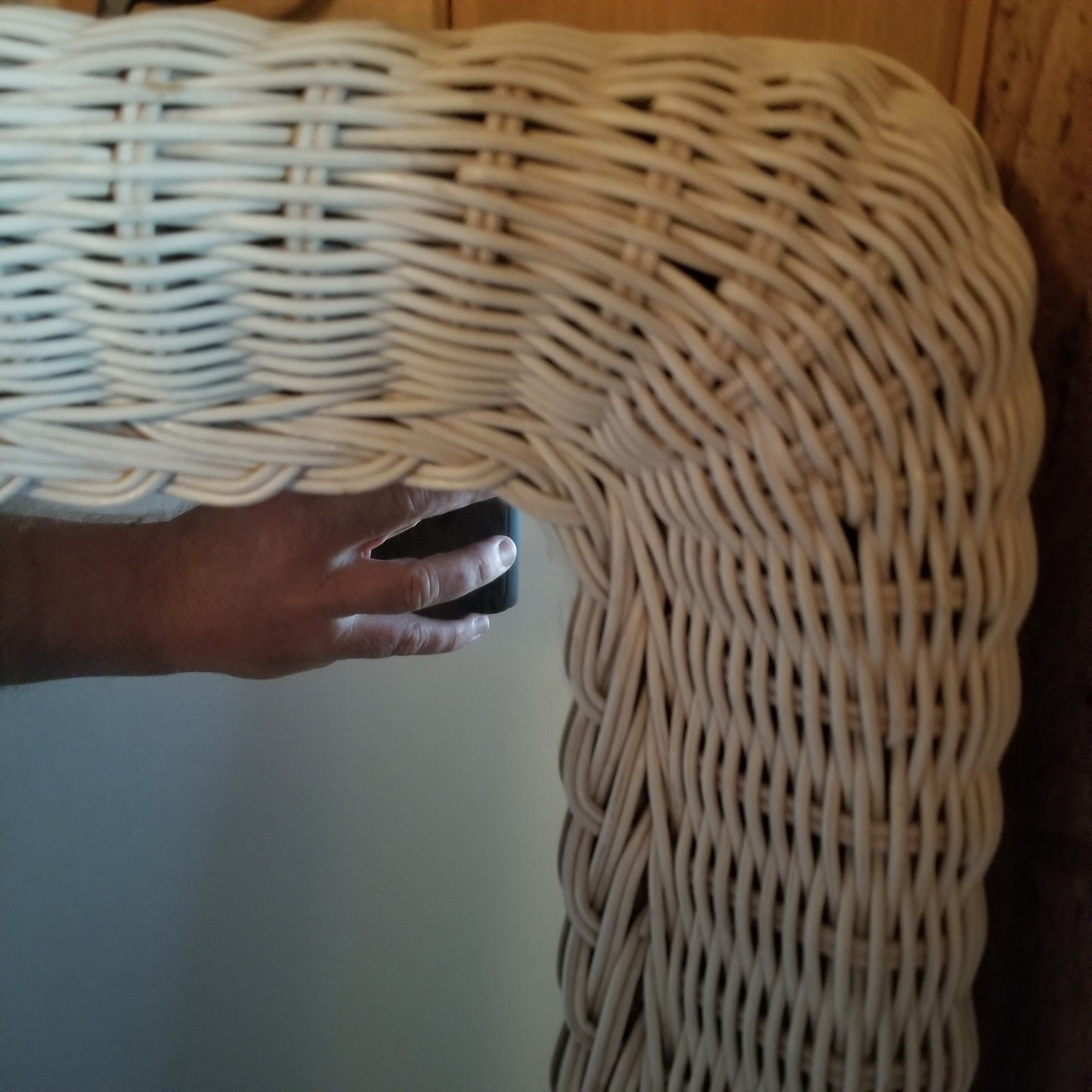 Wicker Mirror Large Size White Wicker Emanuele Boho Bohemian - Etsy