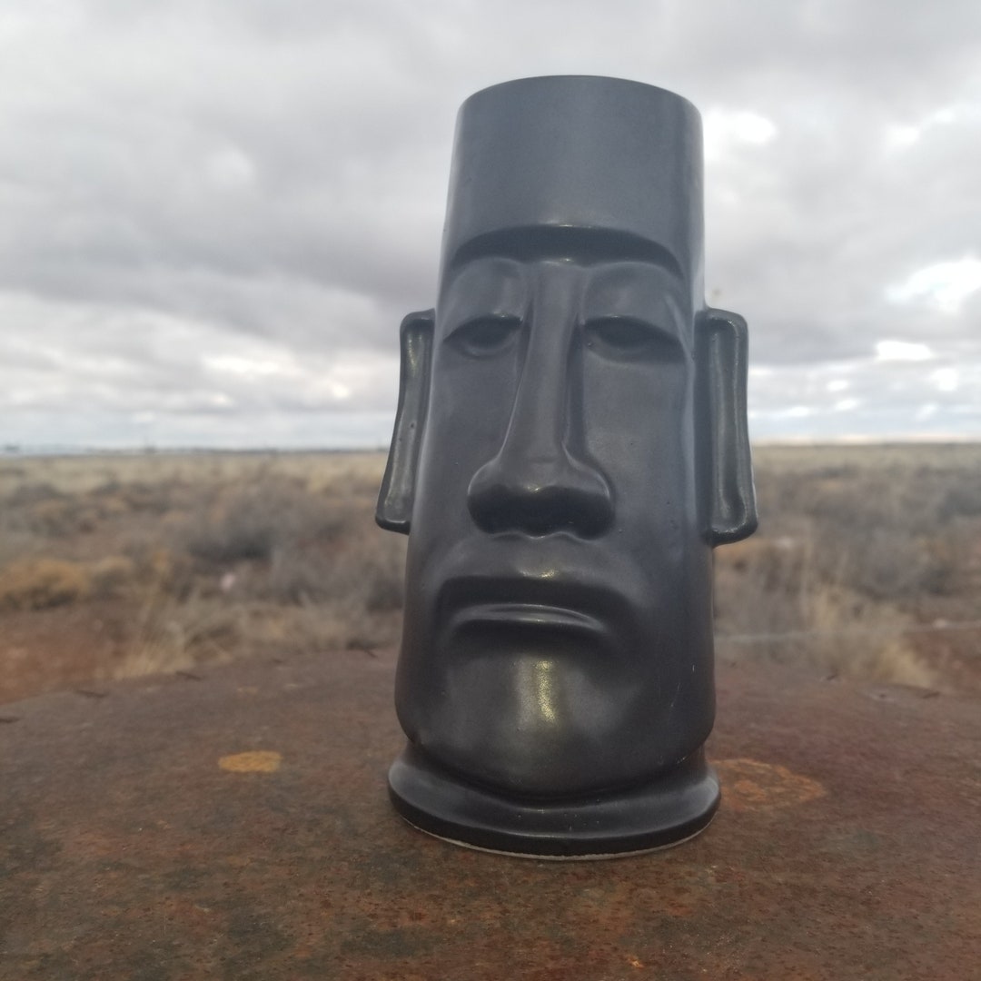 MOAI TIKI MATTE Black South Seas and the Hawaian Original - Etsy