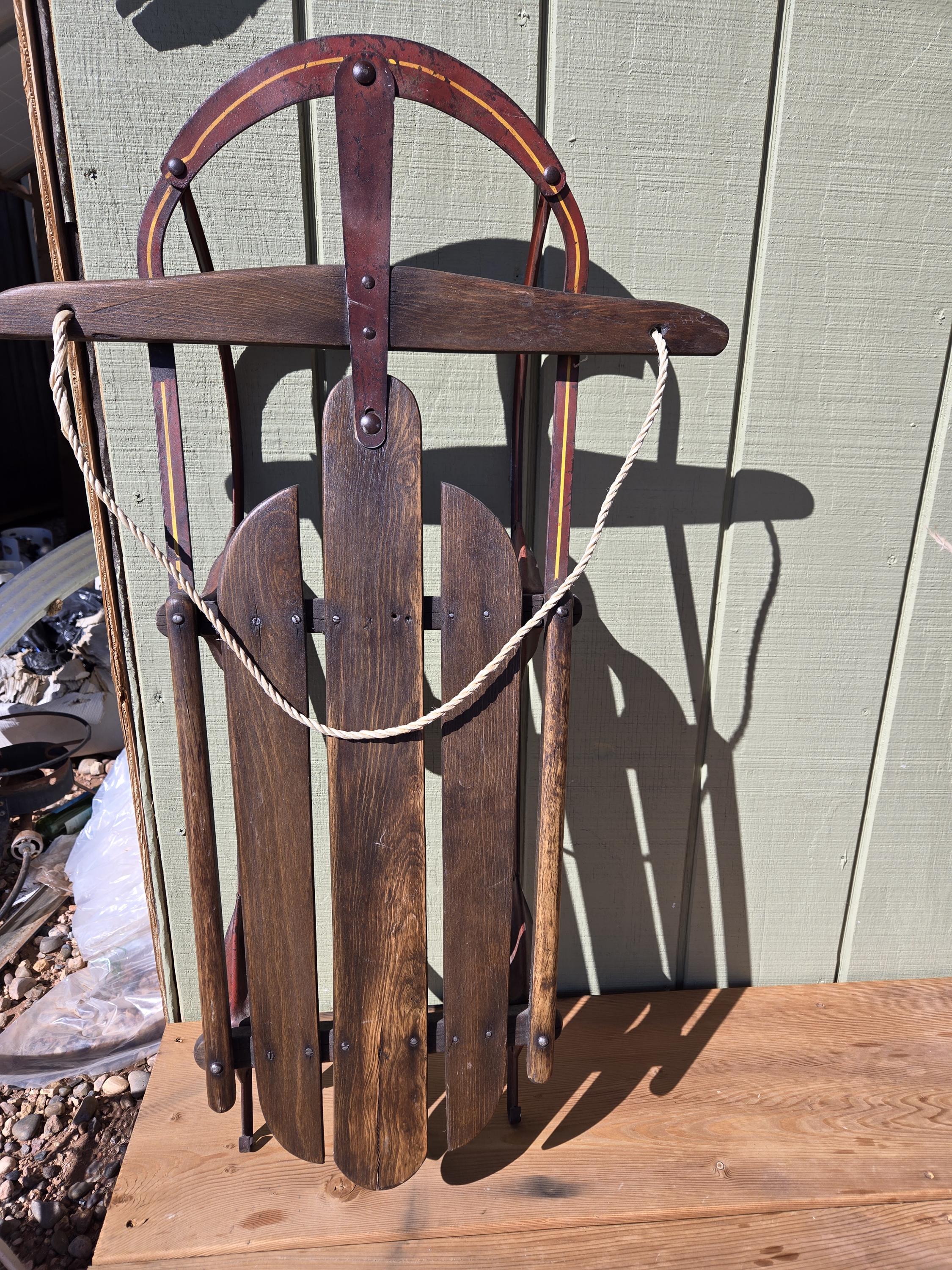 Vintage Wood Sled 43" Winter is Coming! This is the Real Deal, Not a ...