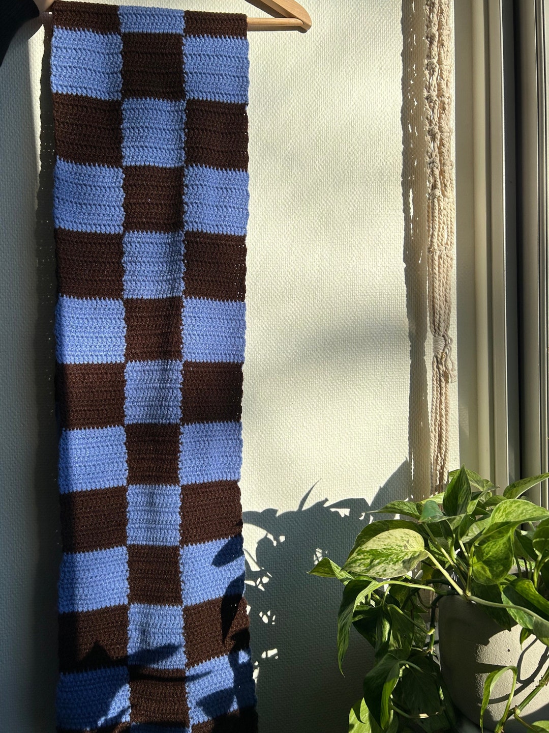 Checkered Scarf Crochet Pattern - Etsy