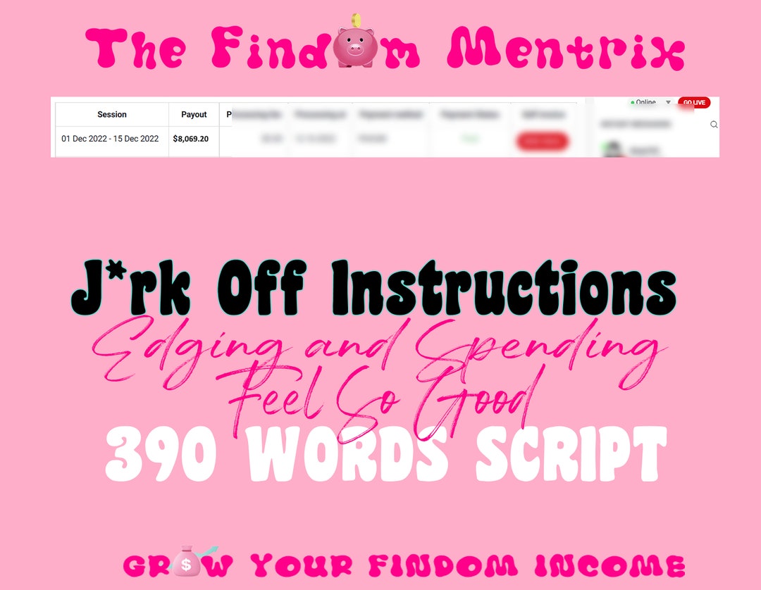 Joi Femdom Findom Mind Fuk Edge JOI Script Financial Domination Adult Industry Findom Script ...