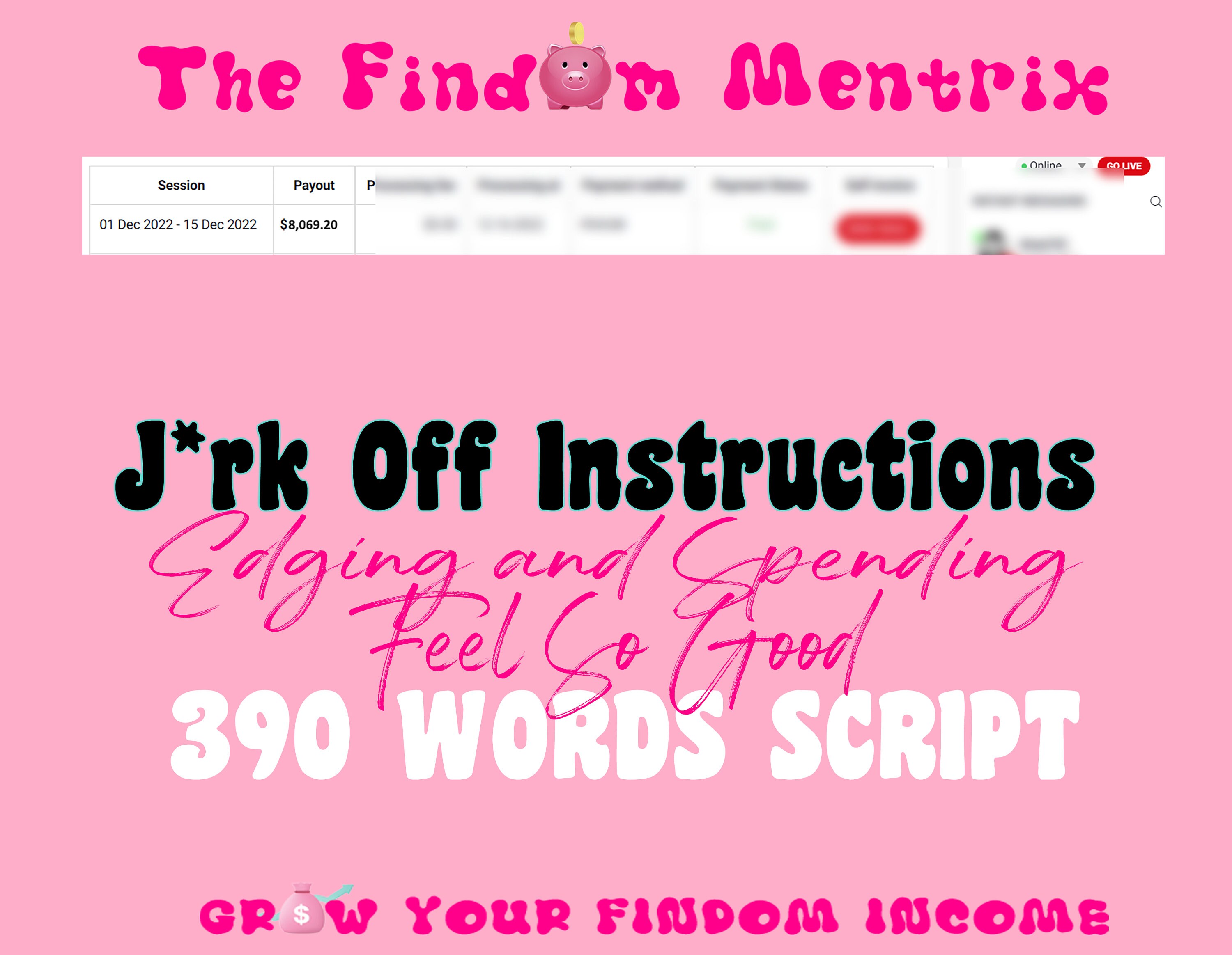 Joi Femdom Findom Mind Fuk Edge JOI Script Financial Domination Adult Industry Findom Script ...