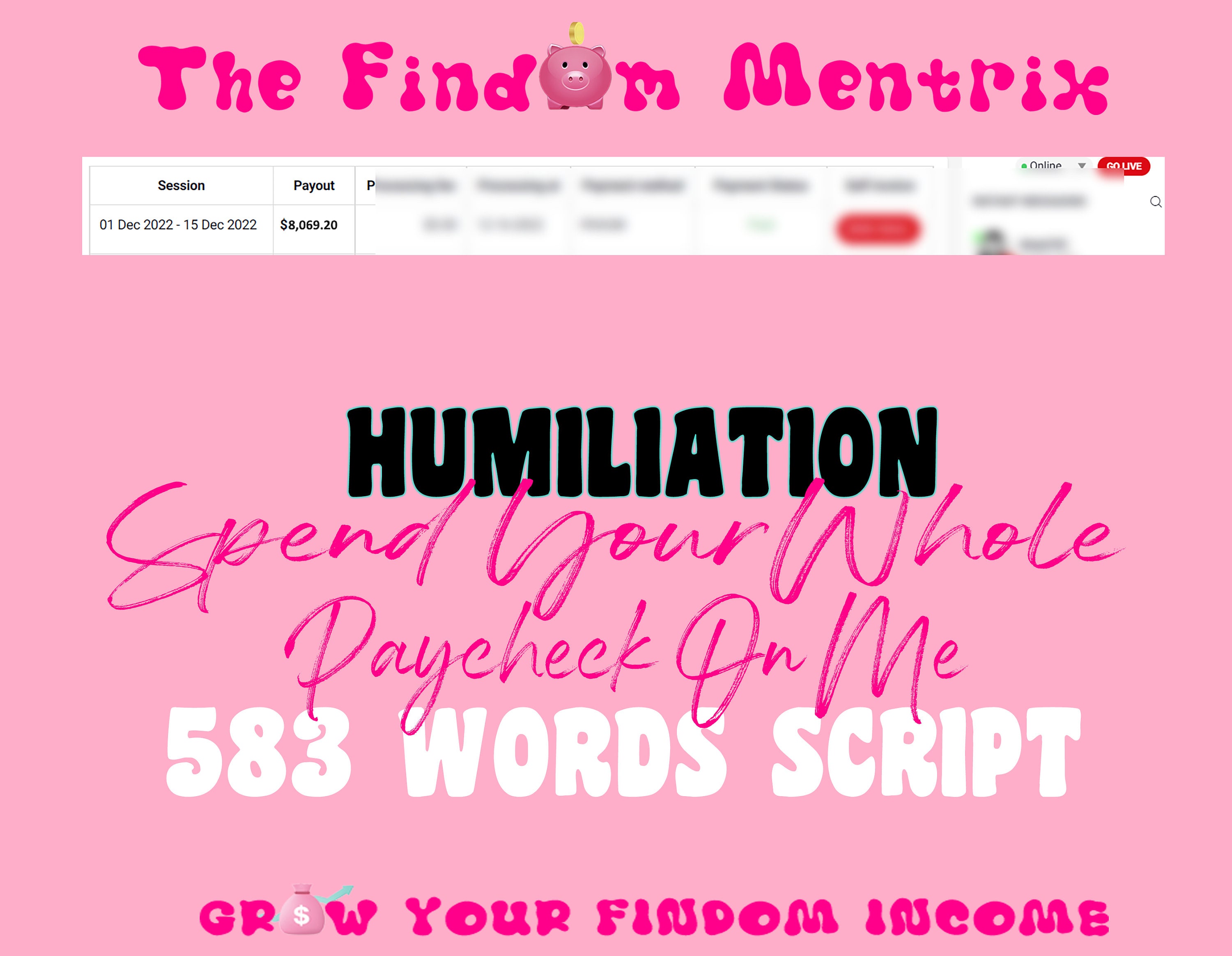 Femdom Findom Humiliation Script Findom Guide Adult Industry Findom Script Onlyfans Loyalfans ...