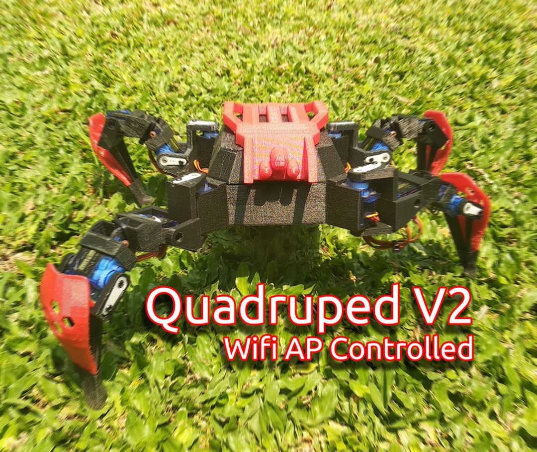 Diy Arduino Quadruped Robot Spider With Smartphone Control Etsy