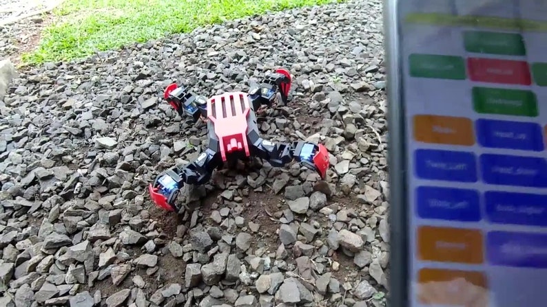 Diy Arduino Quadruped Robot Spider With Smartphone Control Etsy