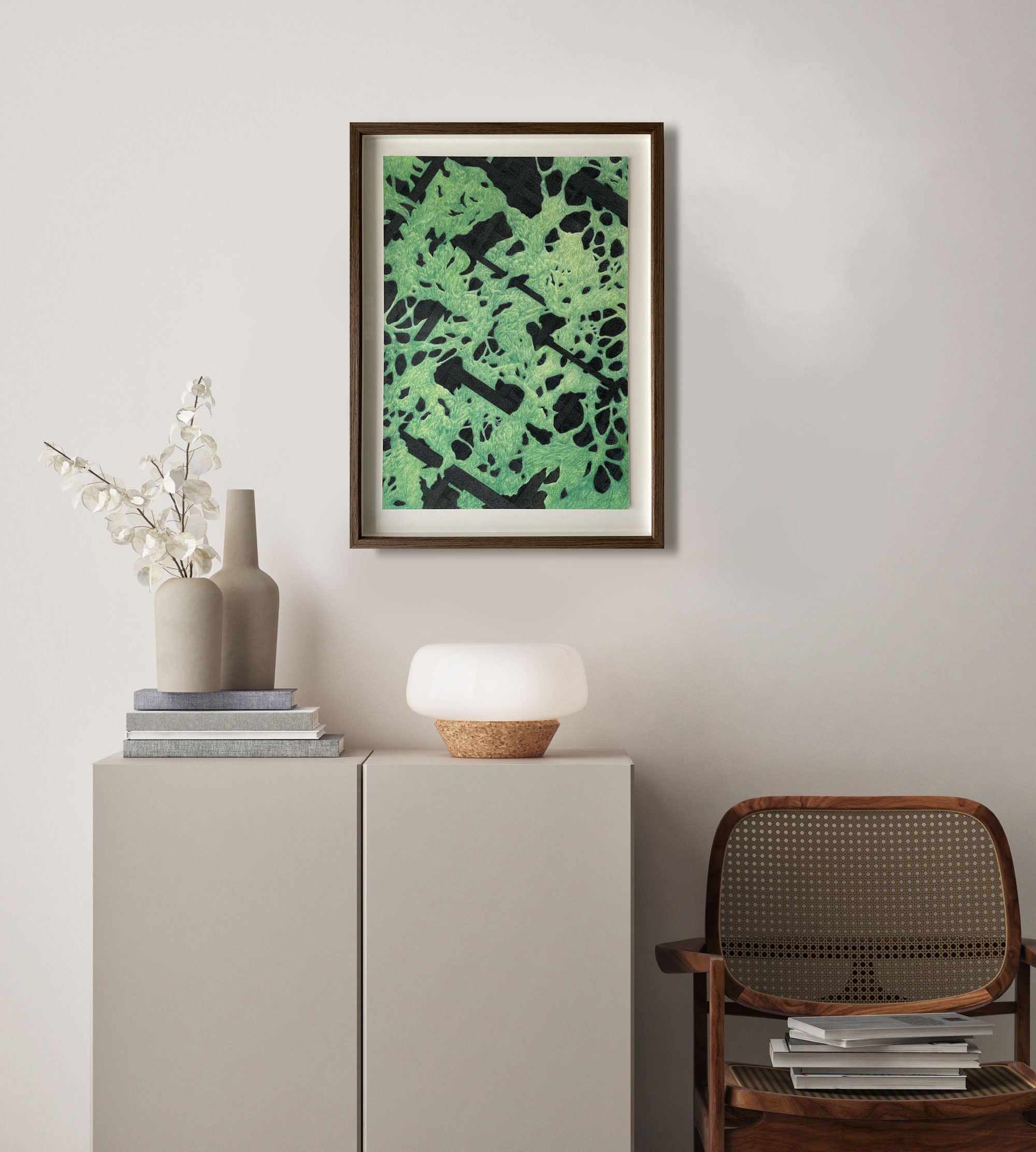 Abstract Pencil Drawing Modern Expressionist Wall Art Contemporary ...