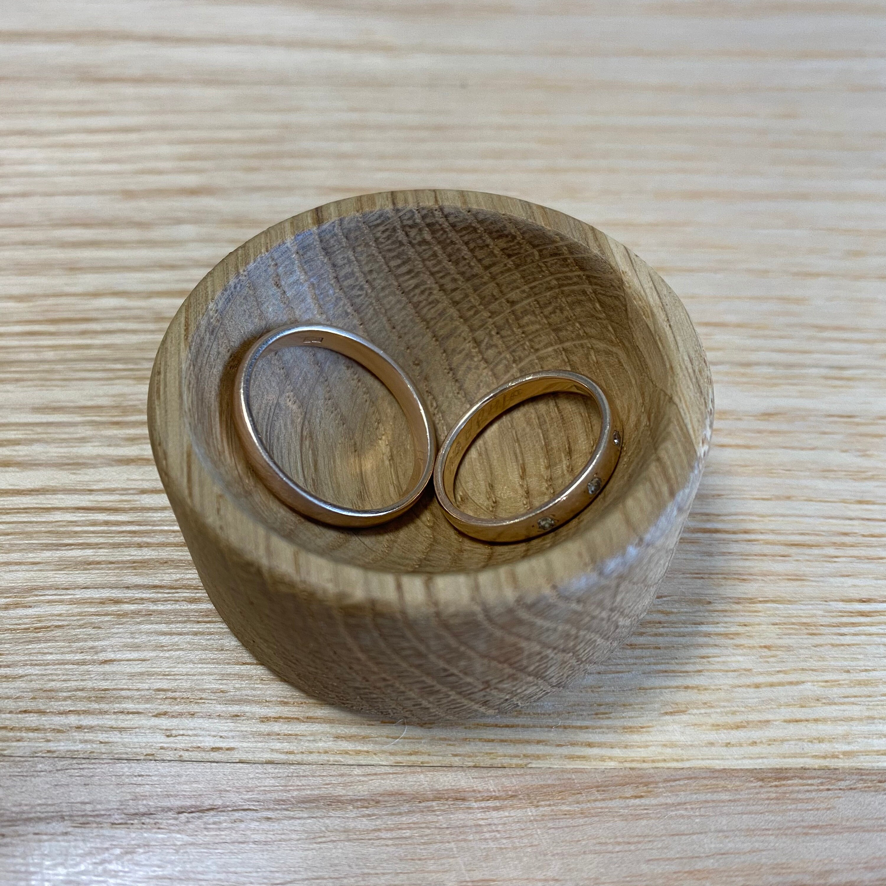 Jewelry Dish Solid Oak Wood | Ring Dish | Wedding Ring Holder | Wooden ...