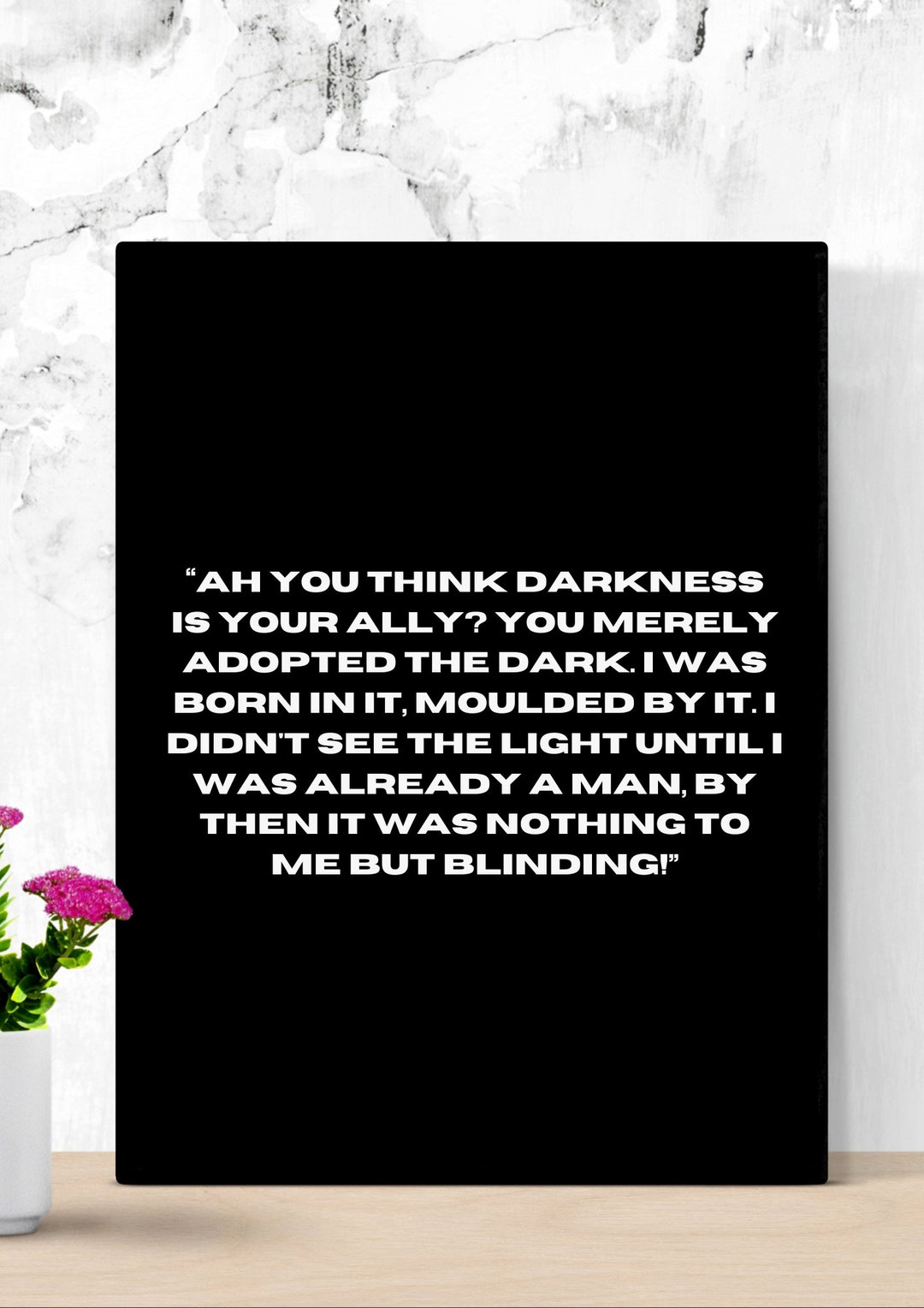 Movie Poster Movie Quote Movie Print Wall Art Poster Bane - Etsy