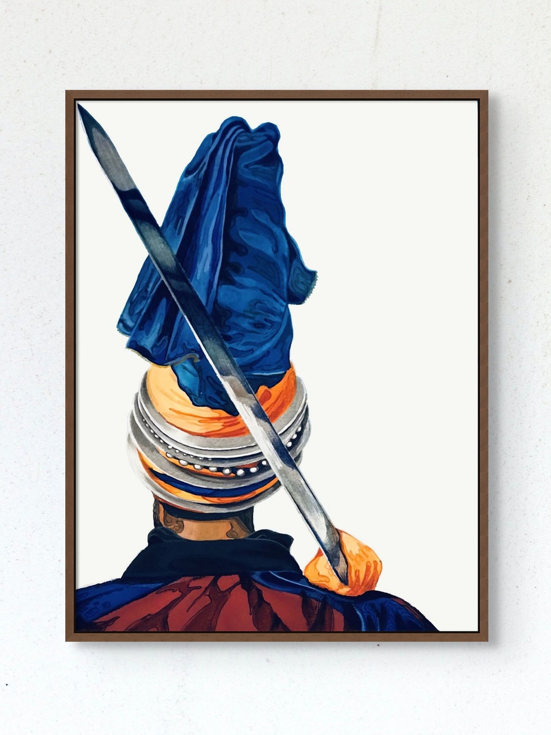 Portrait of a Sikh Warrior | Watercolour Painting | Nihang Singh ...