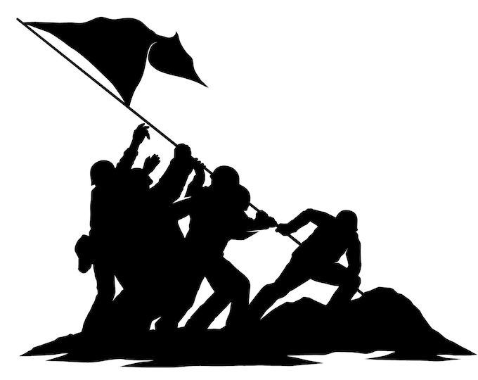Raising the Flag on Iwo Jima Digital File Download SVG PNG JPG DXF_ - Etsy