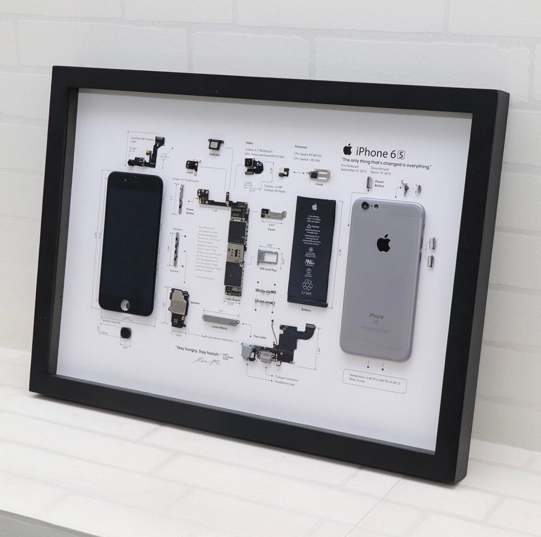 Framed iPhone 6s Disassembled iPhone Wall Art Gifts for Tech & Apple ...