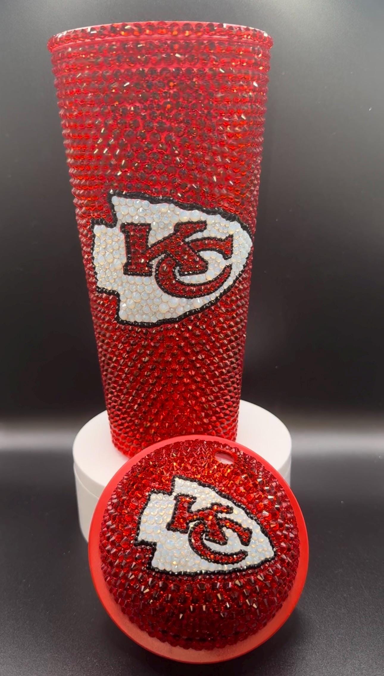 Kansas City Chiefs Rhinestoned Handmade Bling Tumbler - Etsy