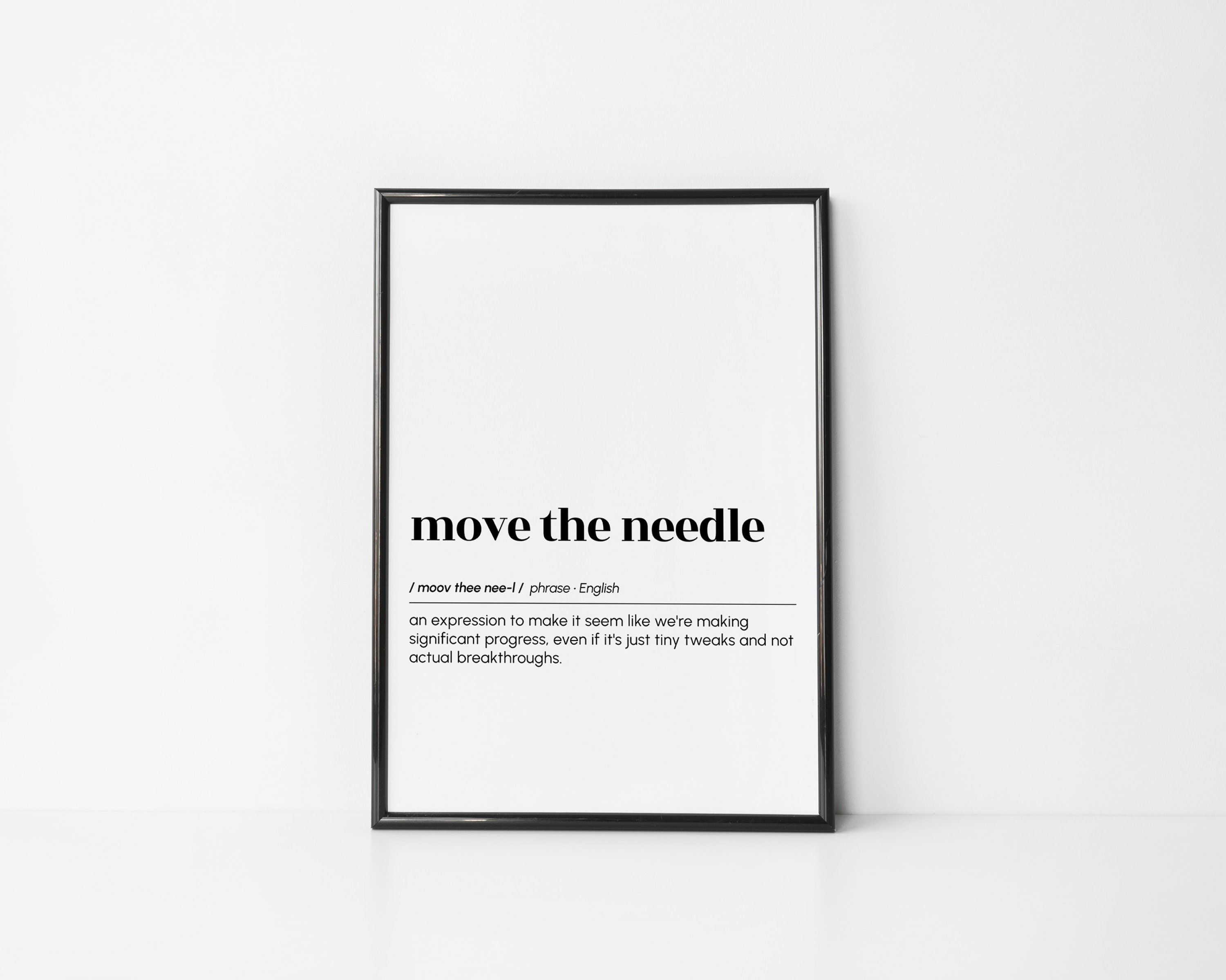 Move the Needle, Office Wall Art, Definition Print for Manager, Funny ...