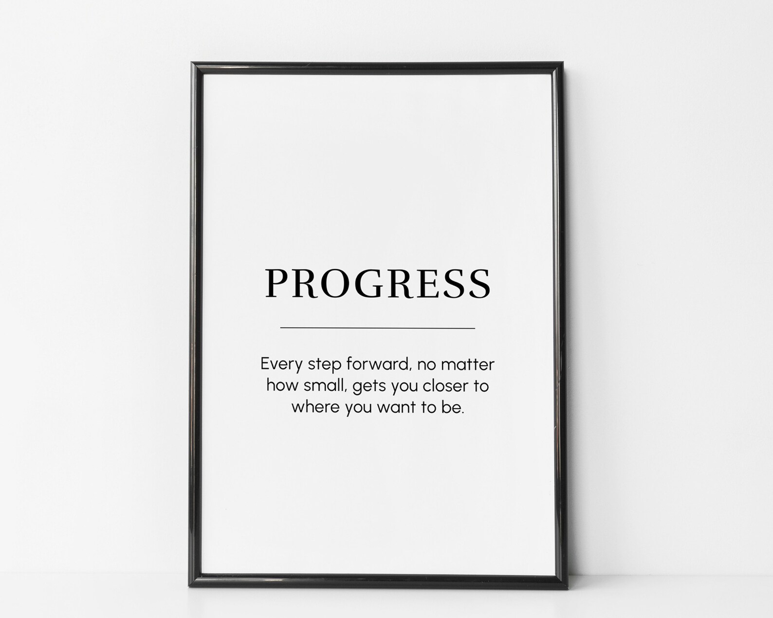Progress Meaning, Motivational Wall Art, Positive Entrepreneur Mindset ...
