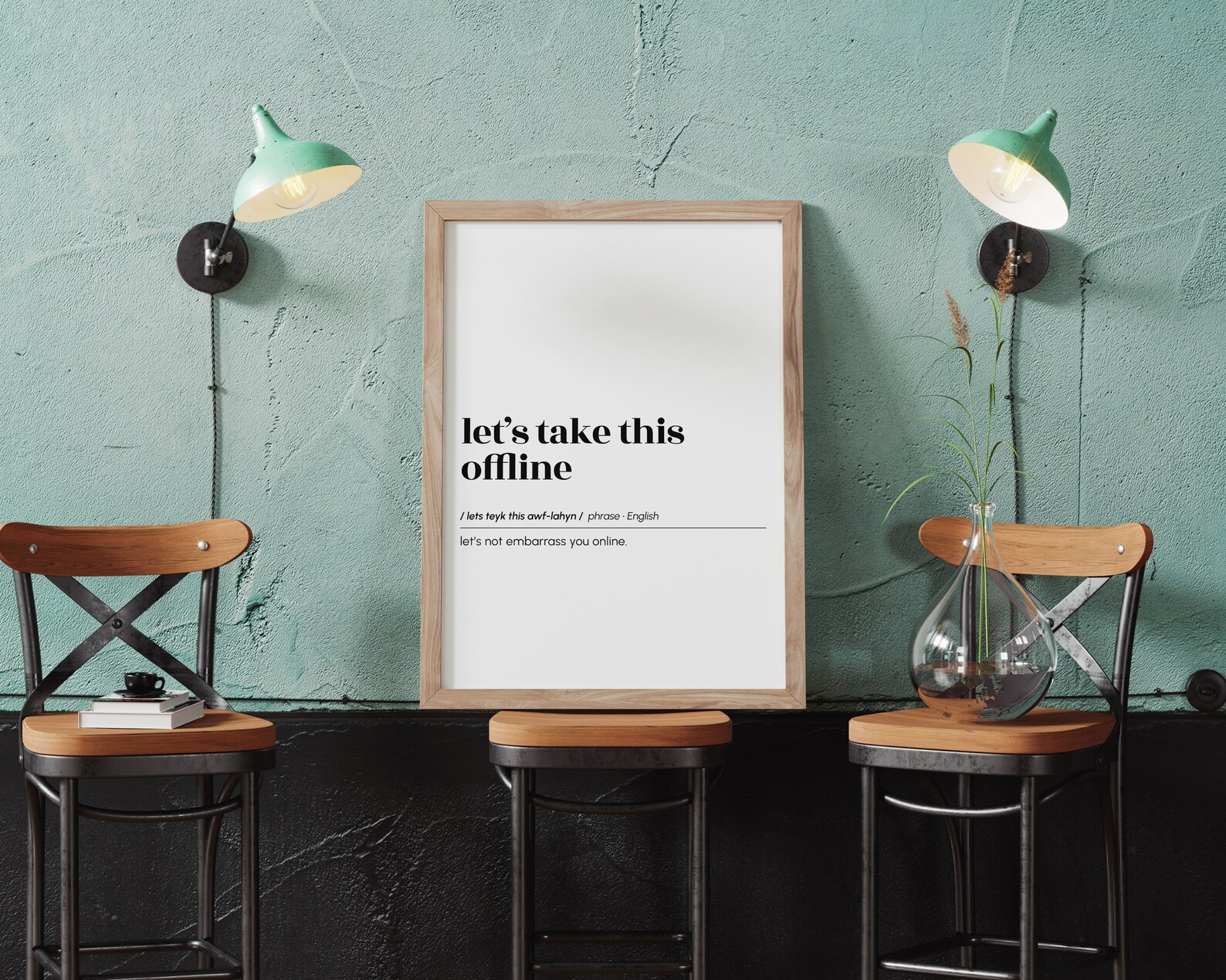 Let's Take This Offline, Funny Definition Print, Office Wall Art, Home ...