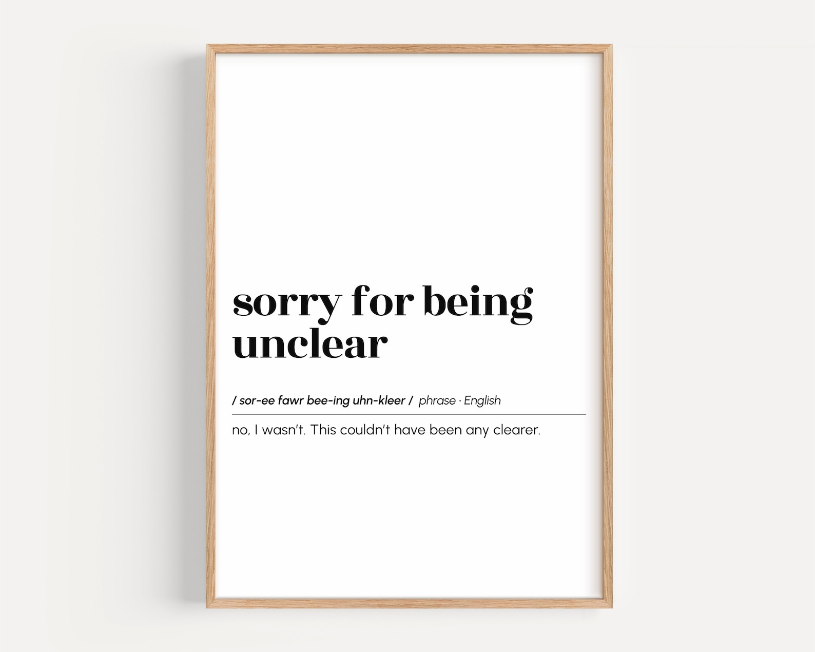 Sorry for Being Unclear Funny Cubicle Poster Email - Etsy