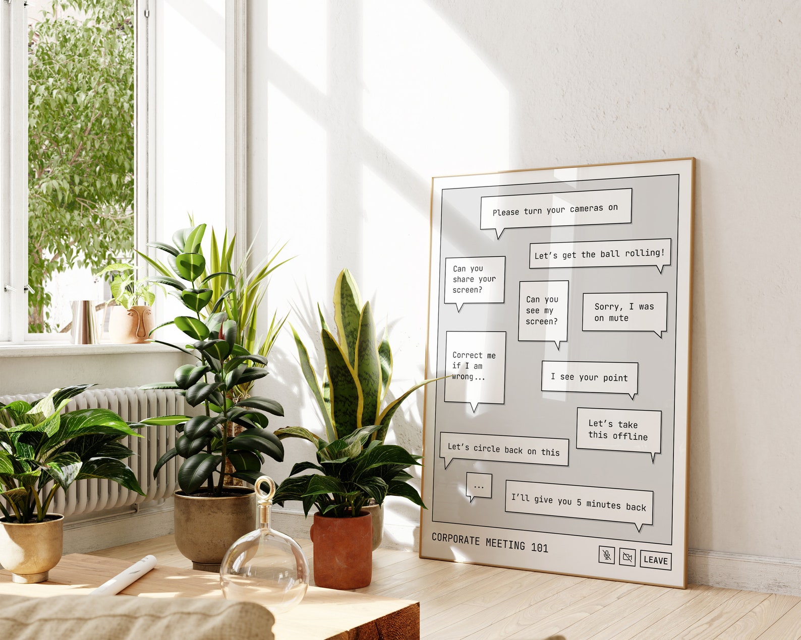 Corporate Meeting Phrases, Funny Office Poster, Office Decor, Cubicle ...