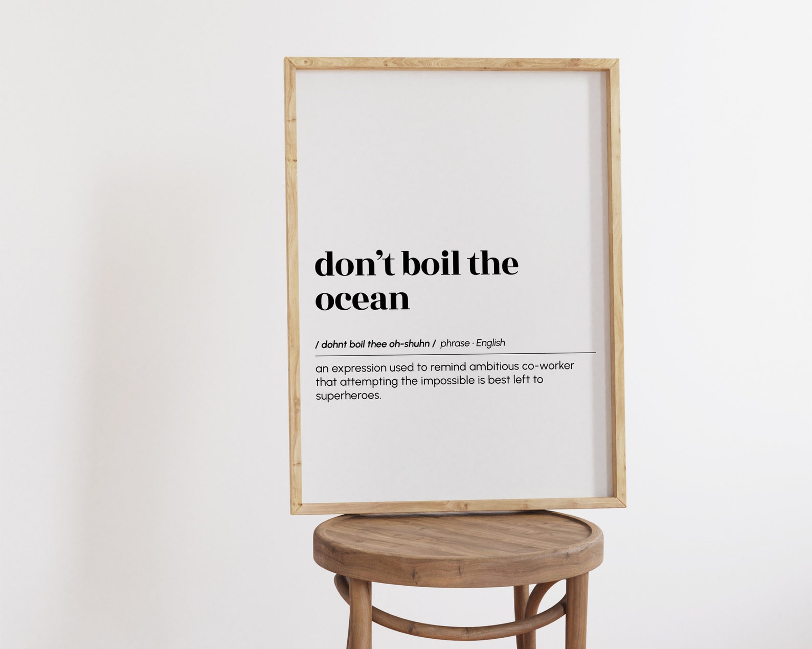 Don't Boil the Ocean, Funny Cubicle Poster, Meeting Definition Print ...