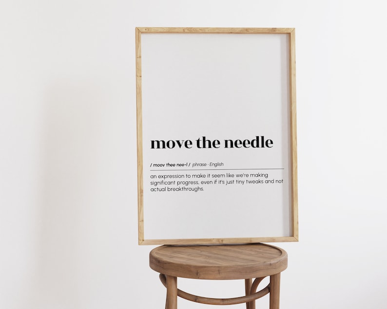 Move the Needle, Office Wall Art, Definition Print for Manager, Funny Cubicle Decor, Coworker ...