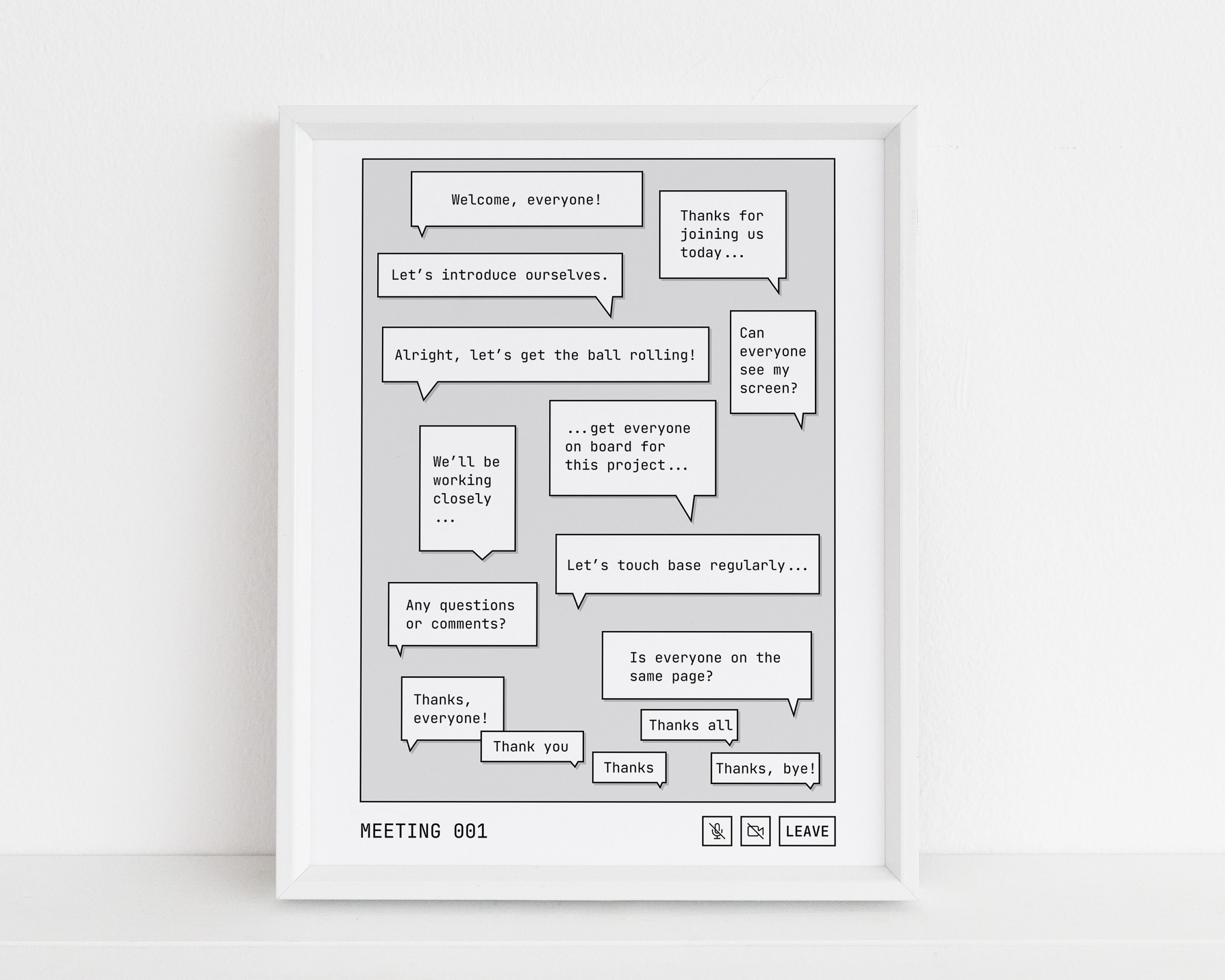 Funny Office Poster, Office Wall Art, Home Office Decor, Common Meeting ...