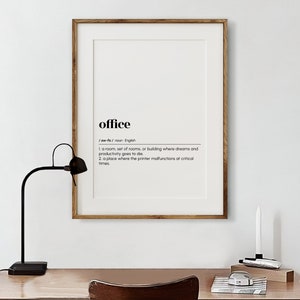 Office Definition Print Funny Office Decor Office Wall Art - Etsy