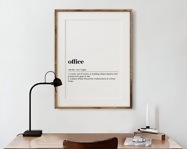 Office Definition Print, Funny Office Decor, Office Wall Art, Home ...