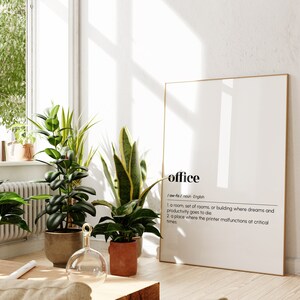 Office Definition Print, Funny Office Decor, Office Wall Art, Home ...