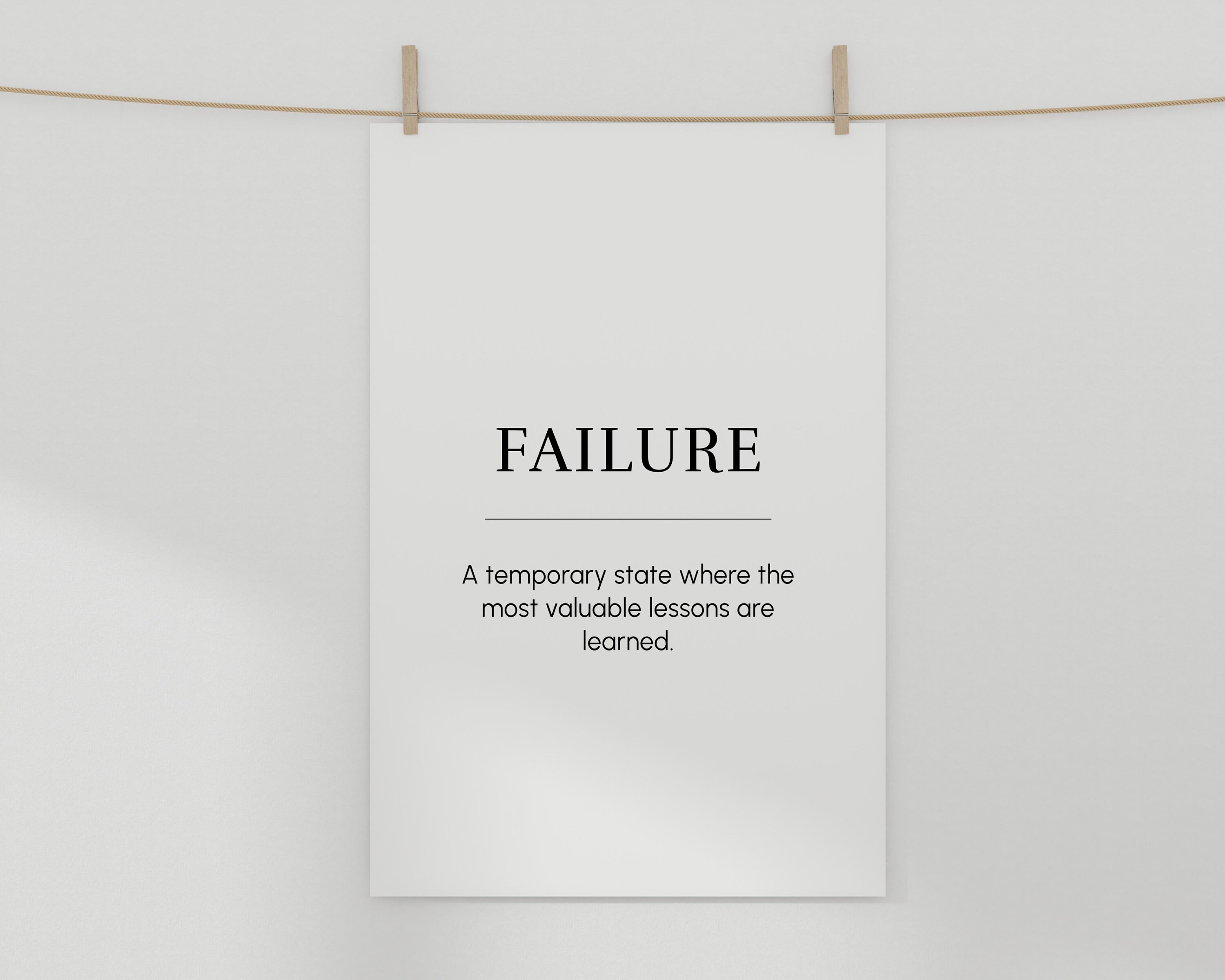 Failure, Motivational Wall Art, Success Quote Poster, Inspirational ...
