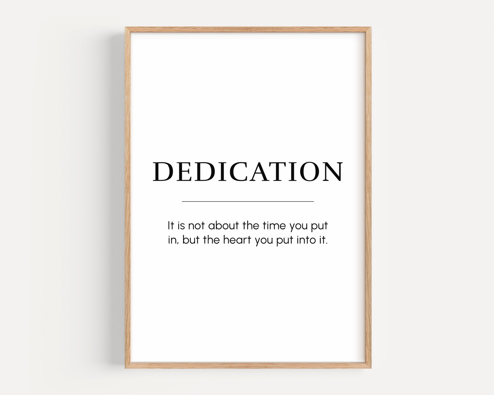 Motivational Wall Art, Dedication, Inspirational Quote Print, Poster ...