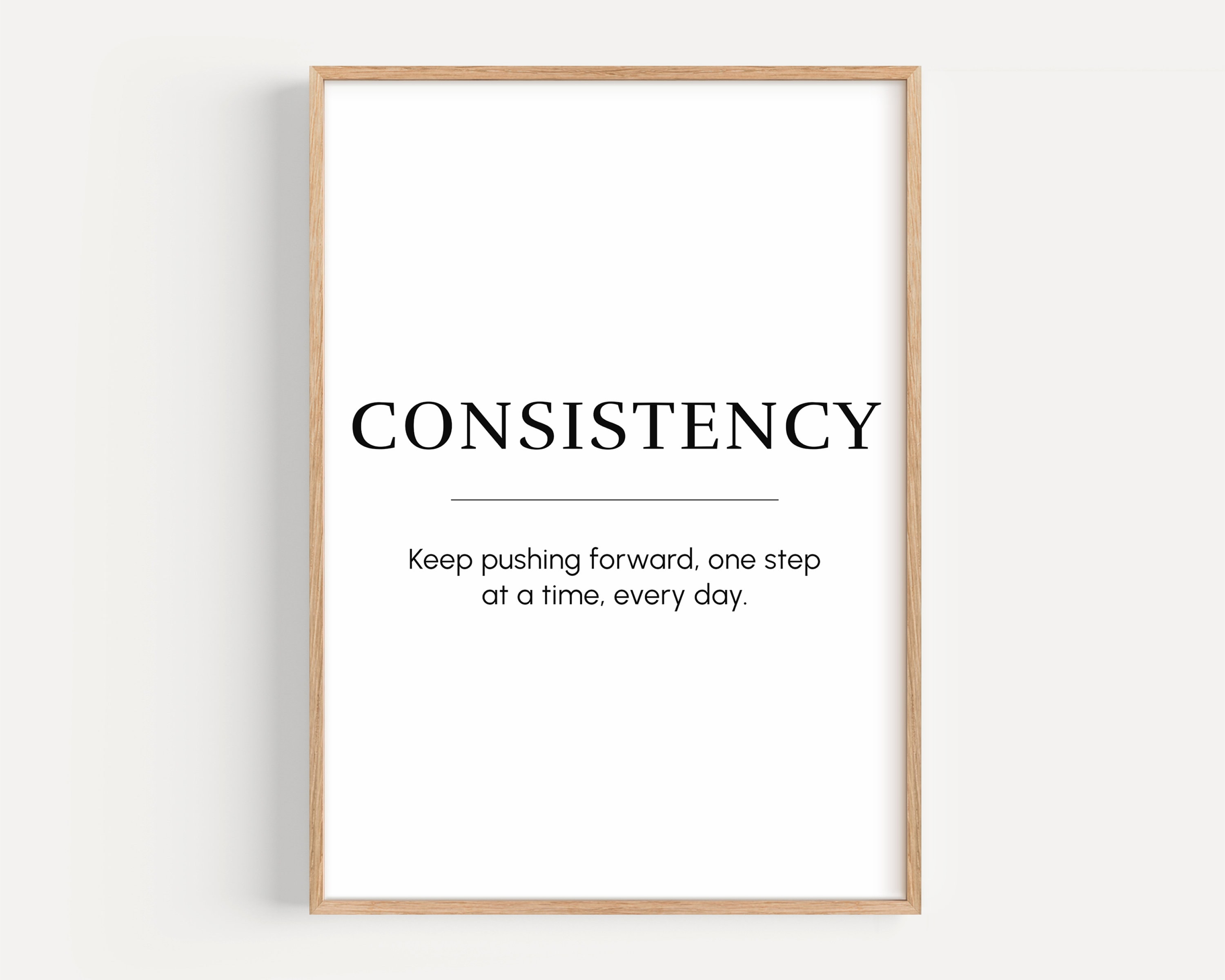 Consistency, Motivational Wall Art, Success Quote Poster, Inspirational ...