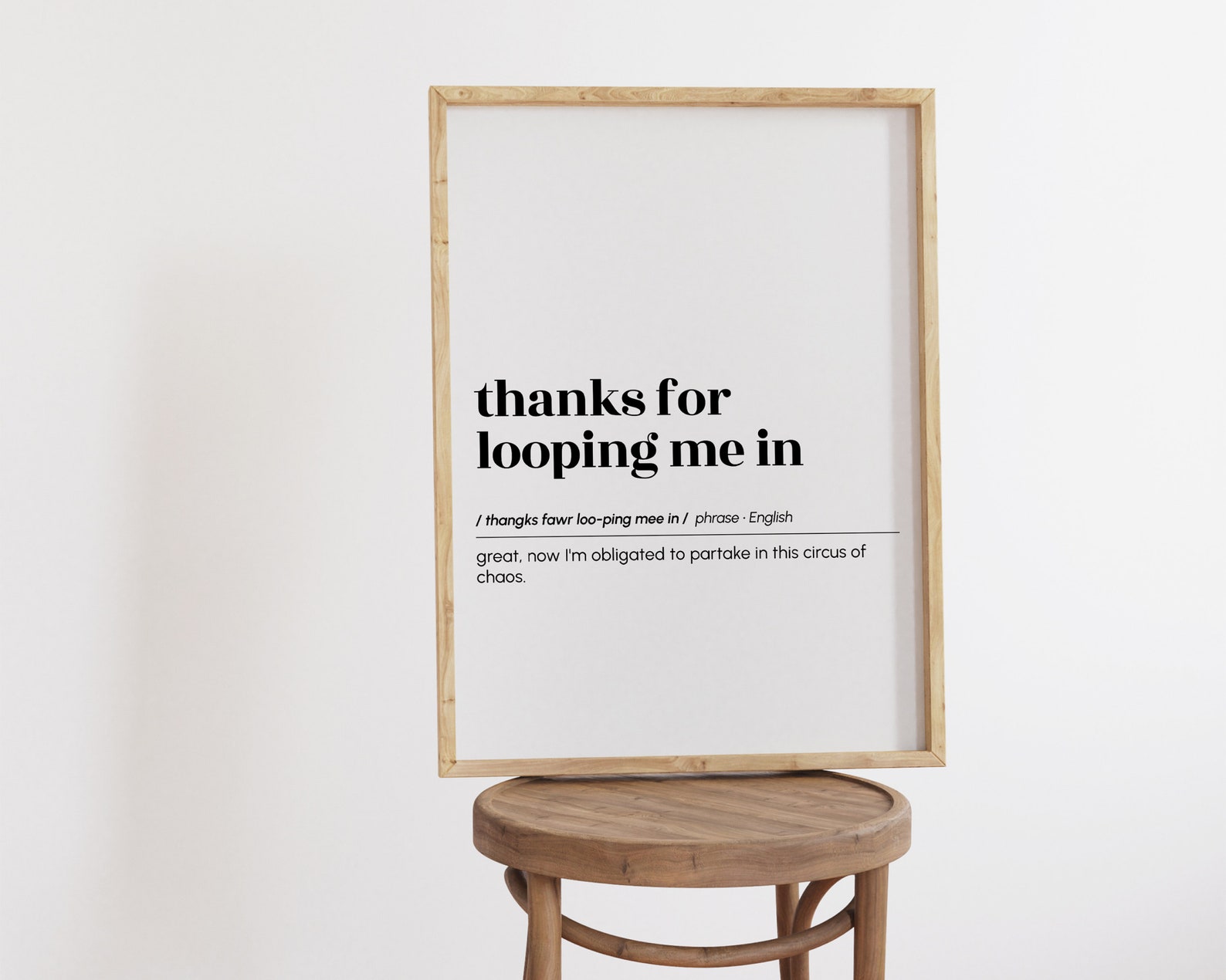 Thanks for Looping Me In, Funny Cubicle Poster, Email Definition Print ...