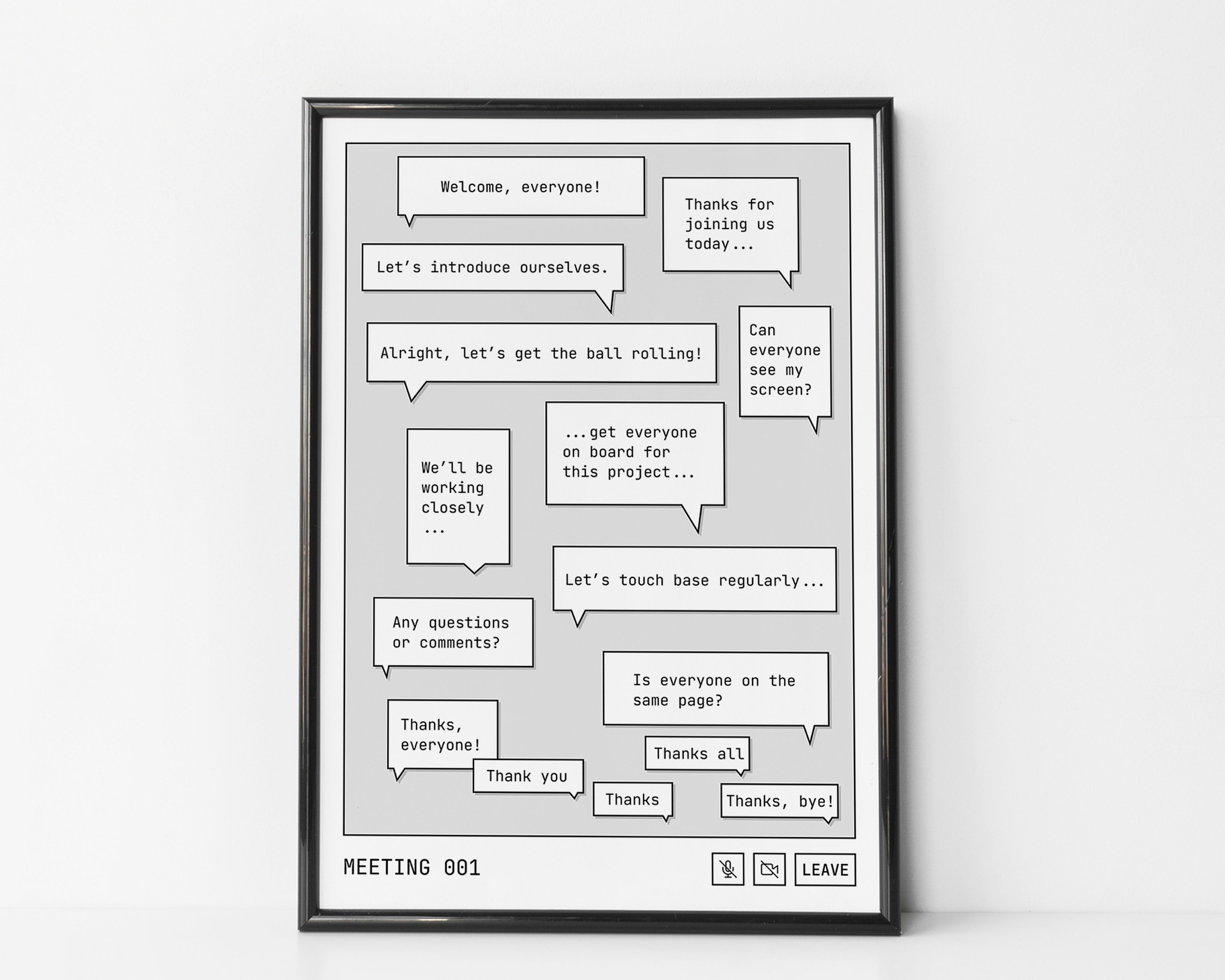 Funny Office Poster, Office Wall Art, Home Office Decor, Common Meeting ...