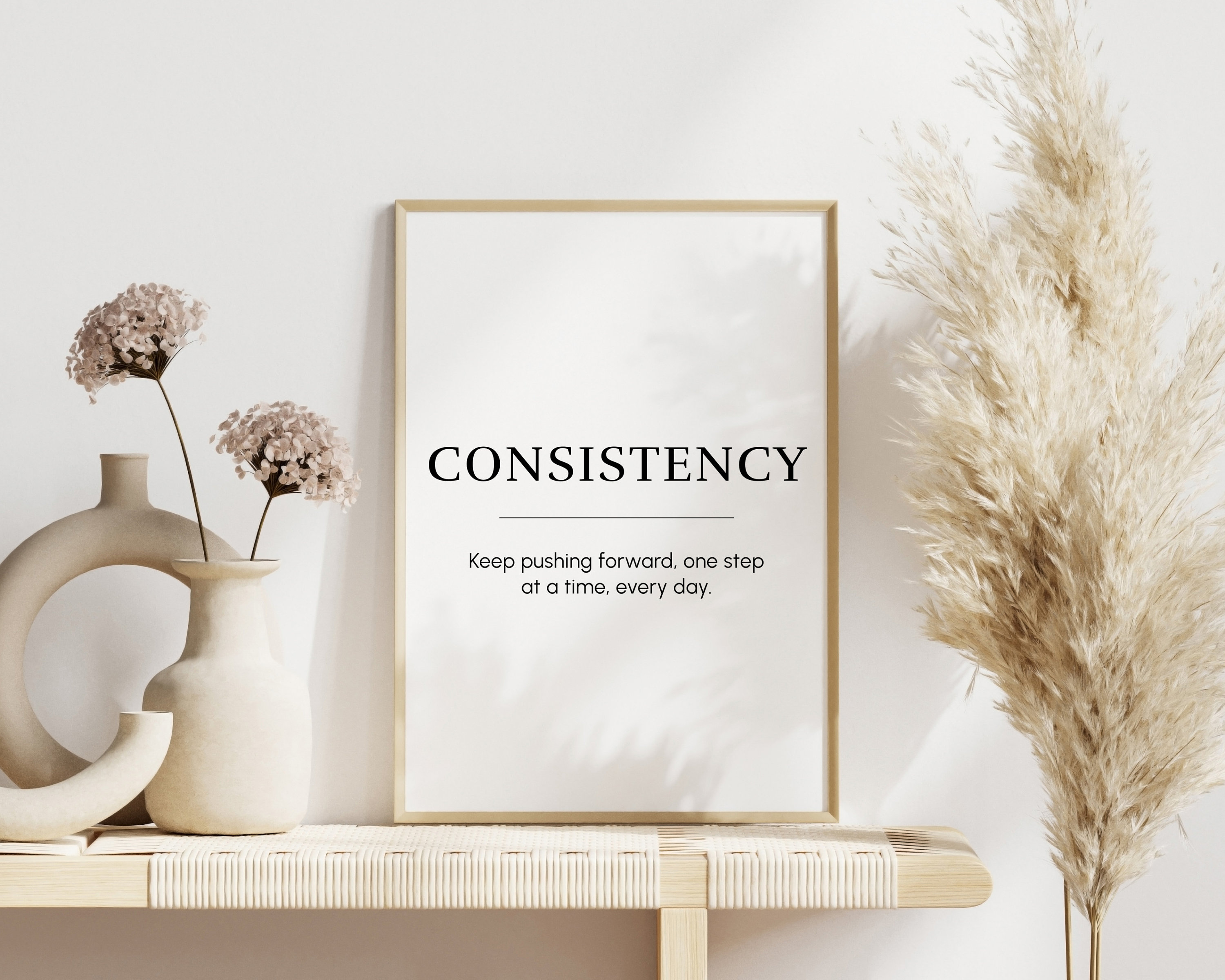 Consistency, Motivational Wall Art, Success Quote Poster, Inspirational ...