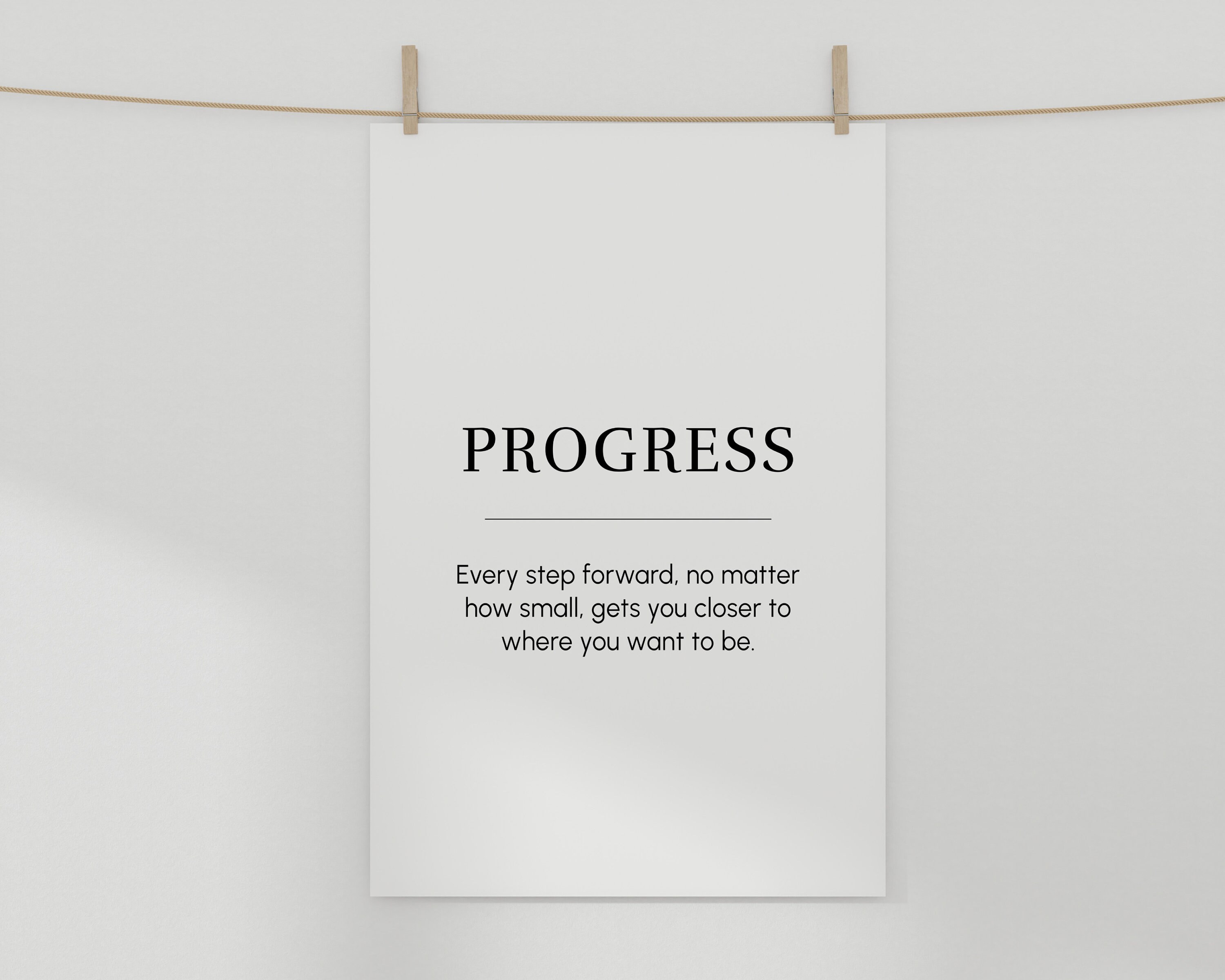 Progress Meaning, Motivational Wall Art, Positive Entrepreneur Mindset ...