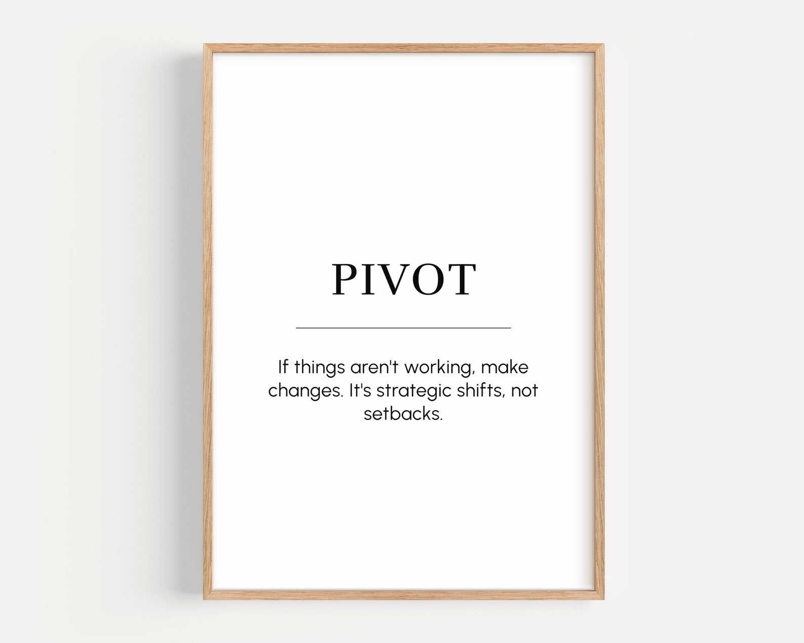 Pivot Meaning, Motivational Wall Art, Hustle Art, Inspiring Gift for ...