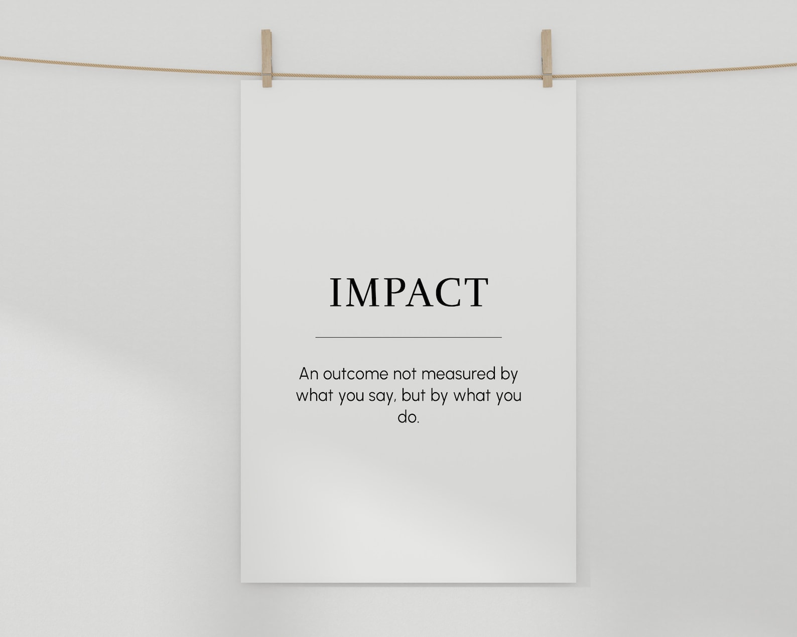 Impact Meaning, Motivational Wall Art, Positive Mindset Print ...