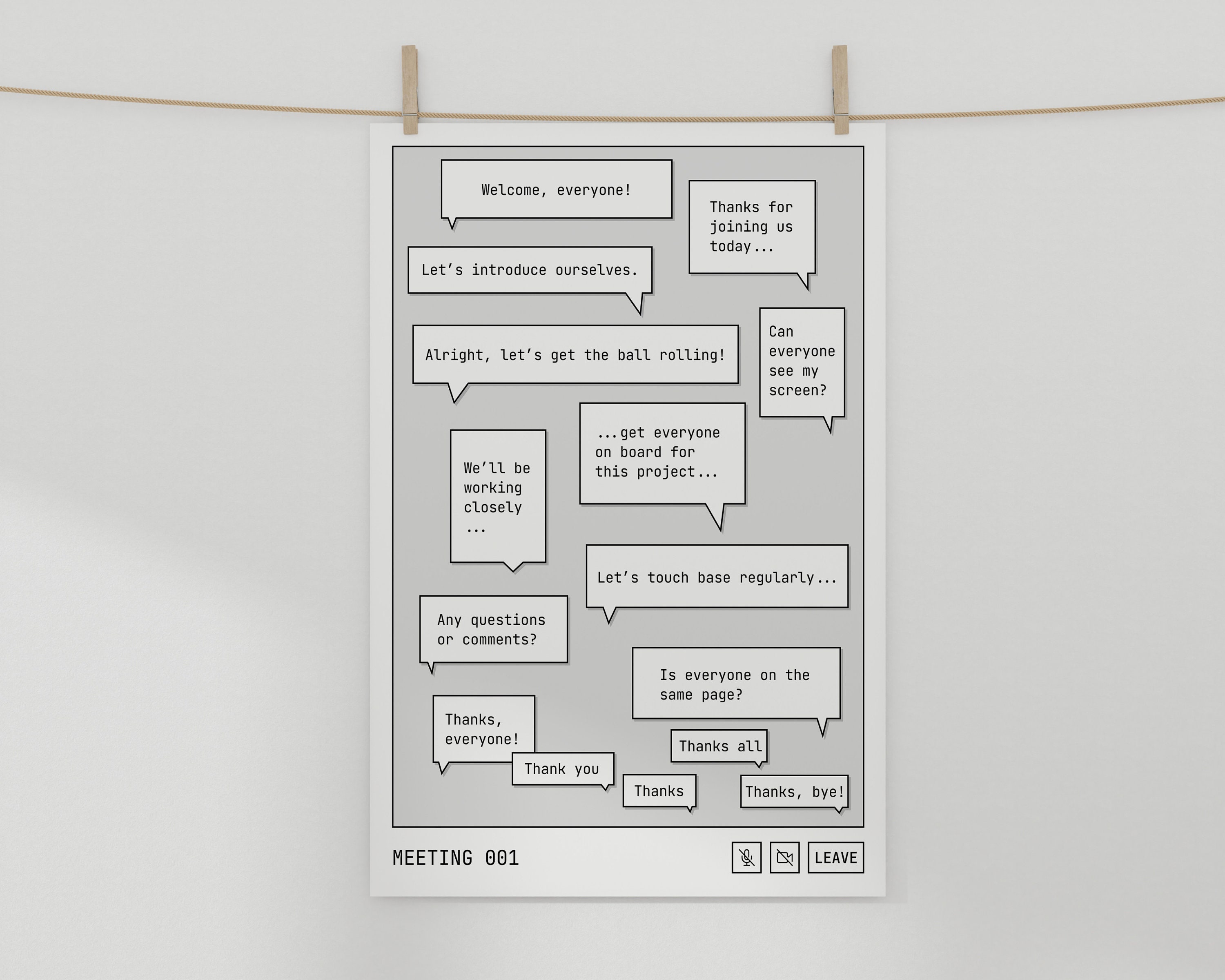 Funny Office Poster, Office Wall Art, Home Office Decor, Common Meeting ...