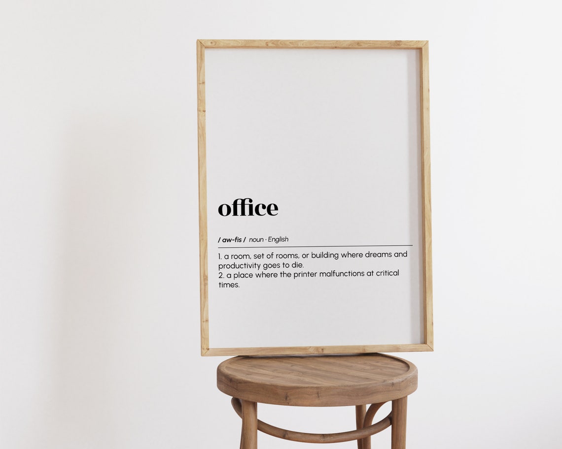 Office Definition Print Funny Office Decor Office Wall Art - Etsy