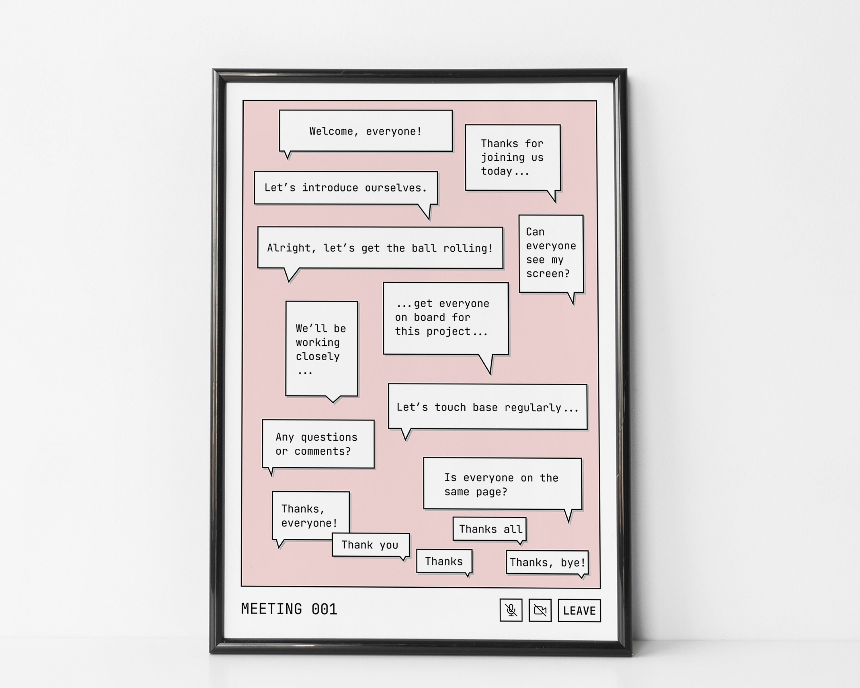 Funny Office Meeting Poster, Home Office Decor, Cubicle Decor, Office ...