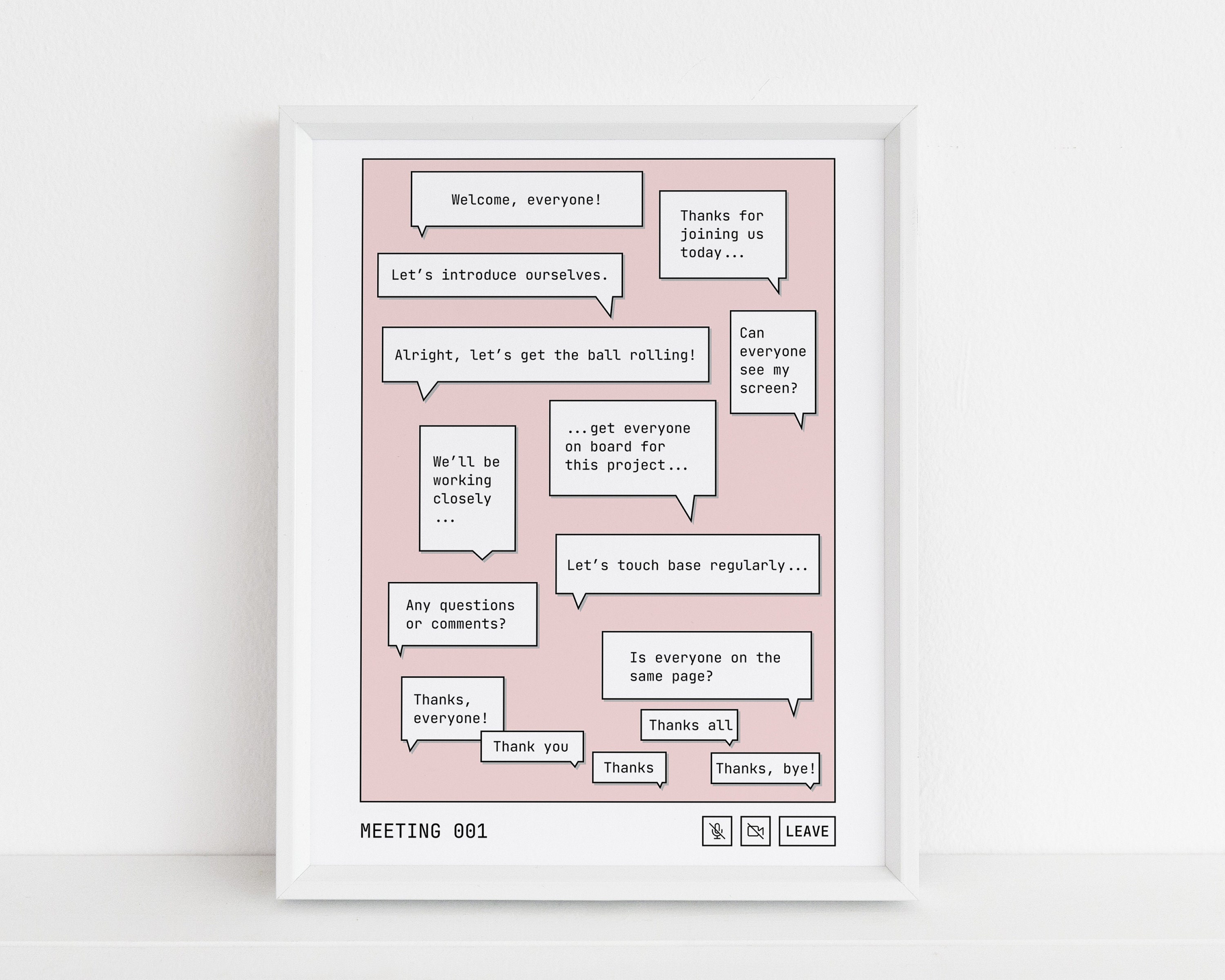 Funny Office Meeting Poster, Home Office Decor, Cubicle Decor, Office ...
