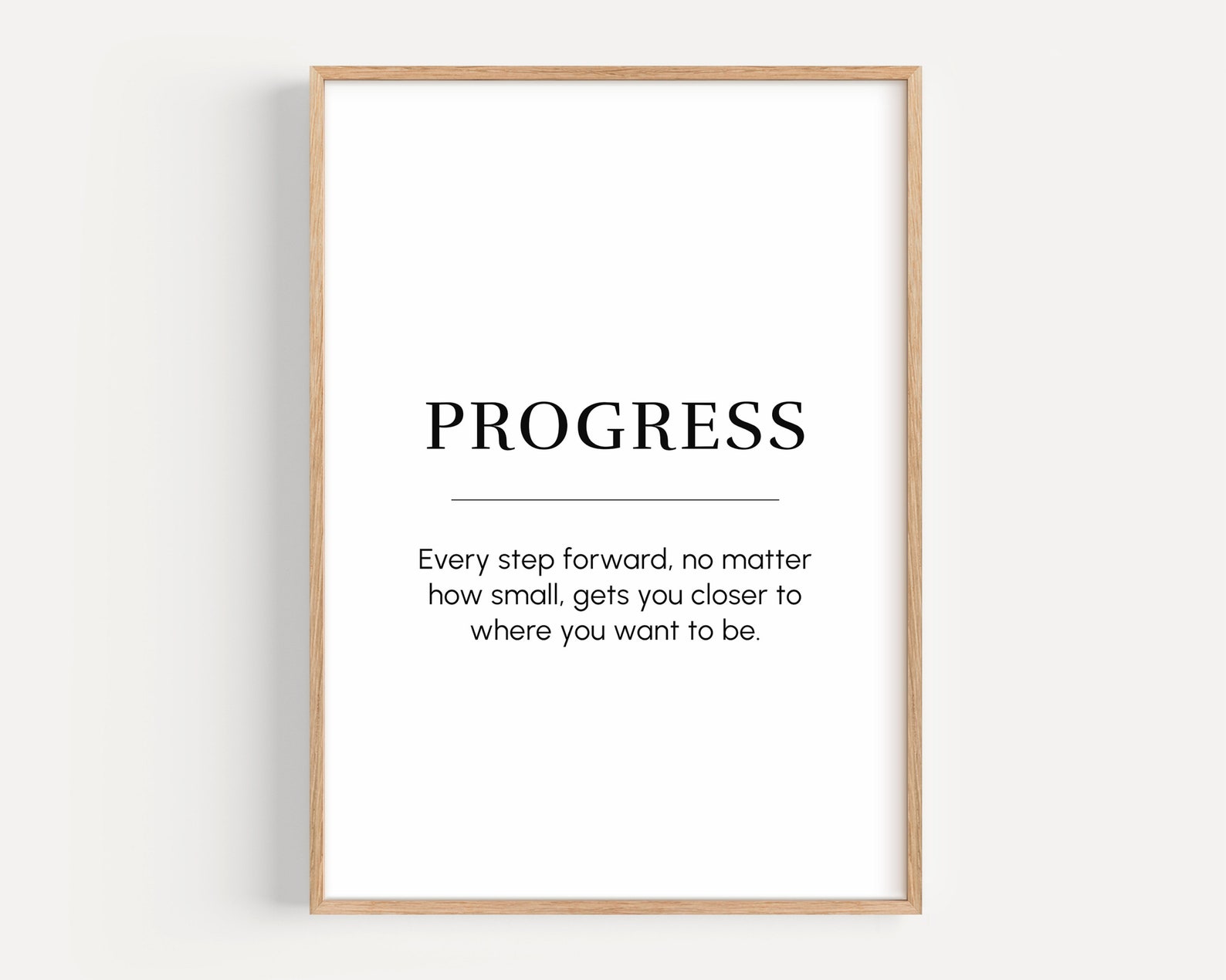 Progress Meaning, Motivational Wall Art, Positive Entrepreneur Mindset ...
