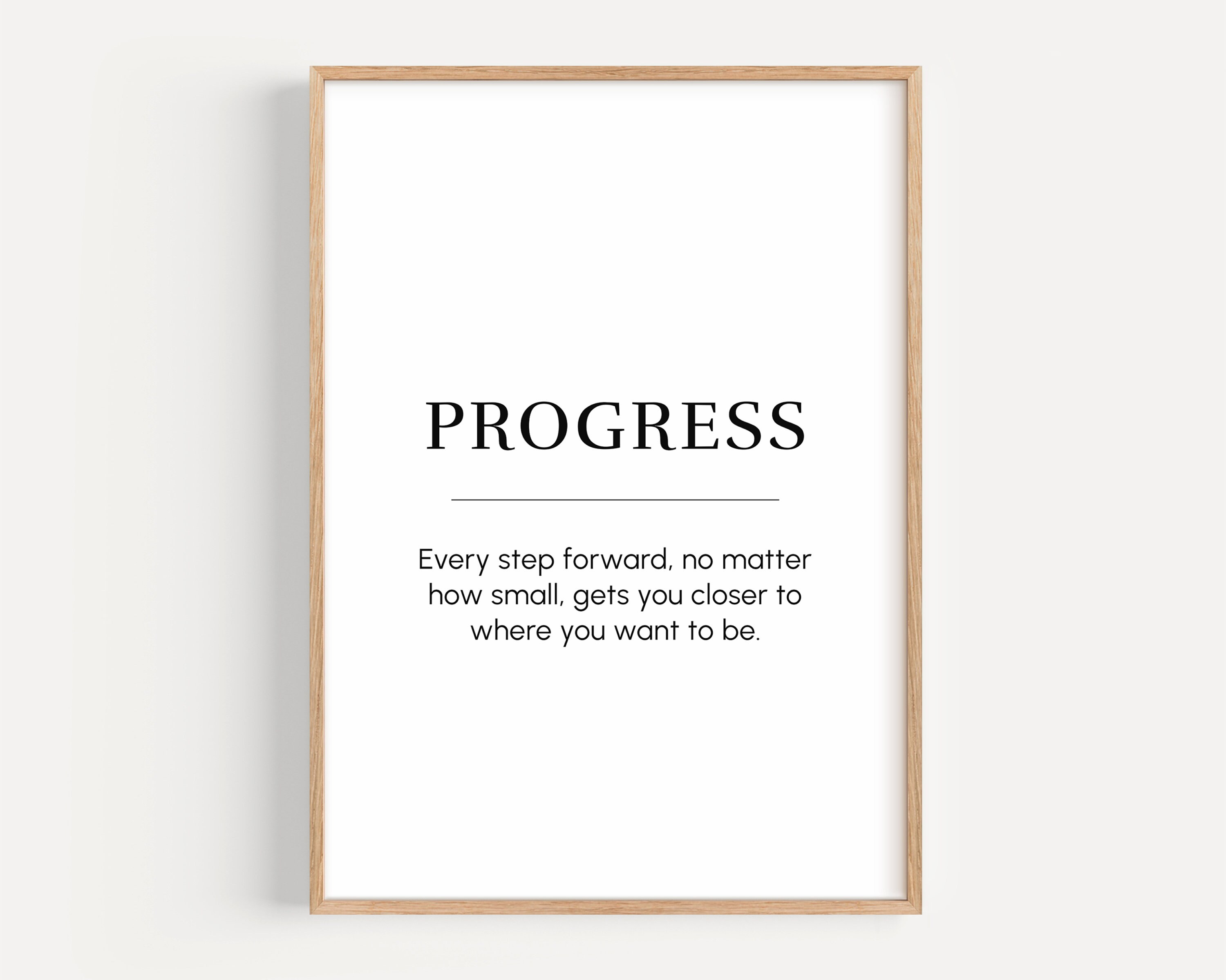 Progress Meaning, Motivational Wall Art, Positive Entrepreneur Mindset ...