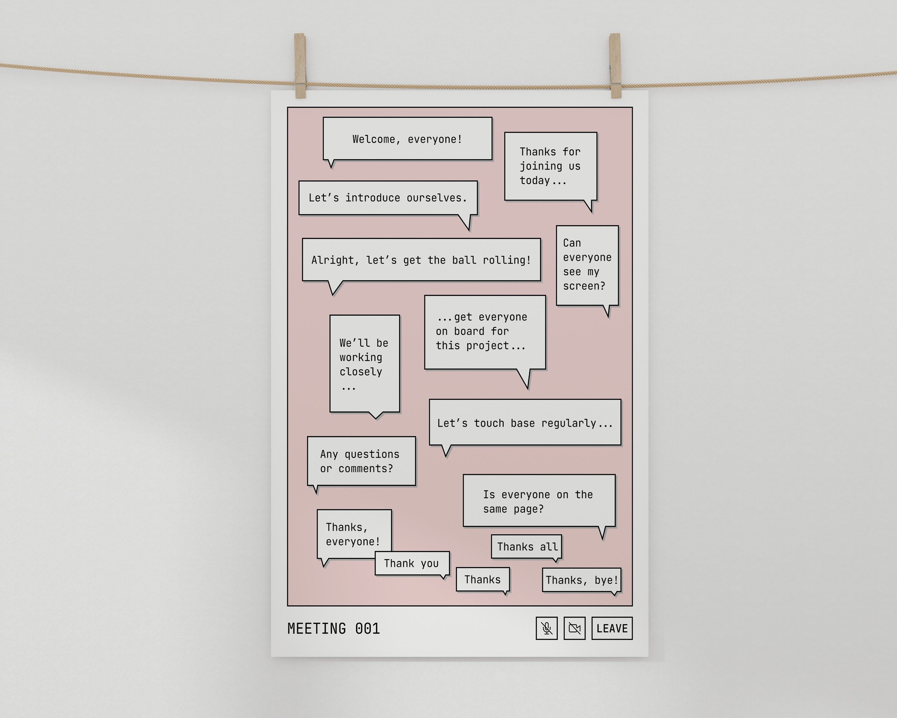 Funny Office Meeting Poster, Home Office Decor, Cubicle Decor, Office ...